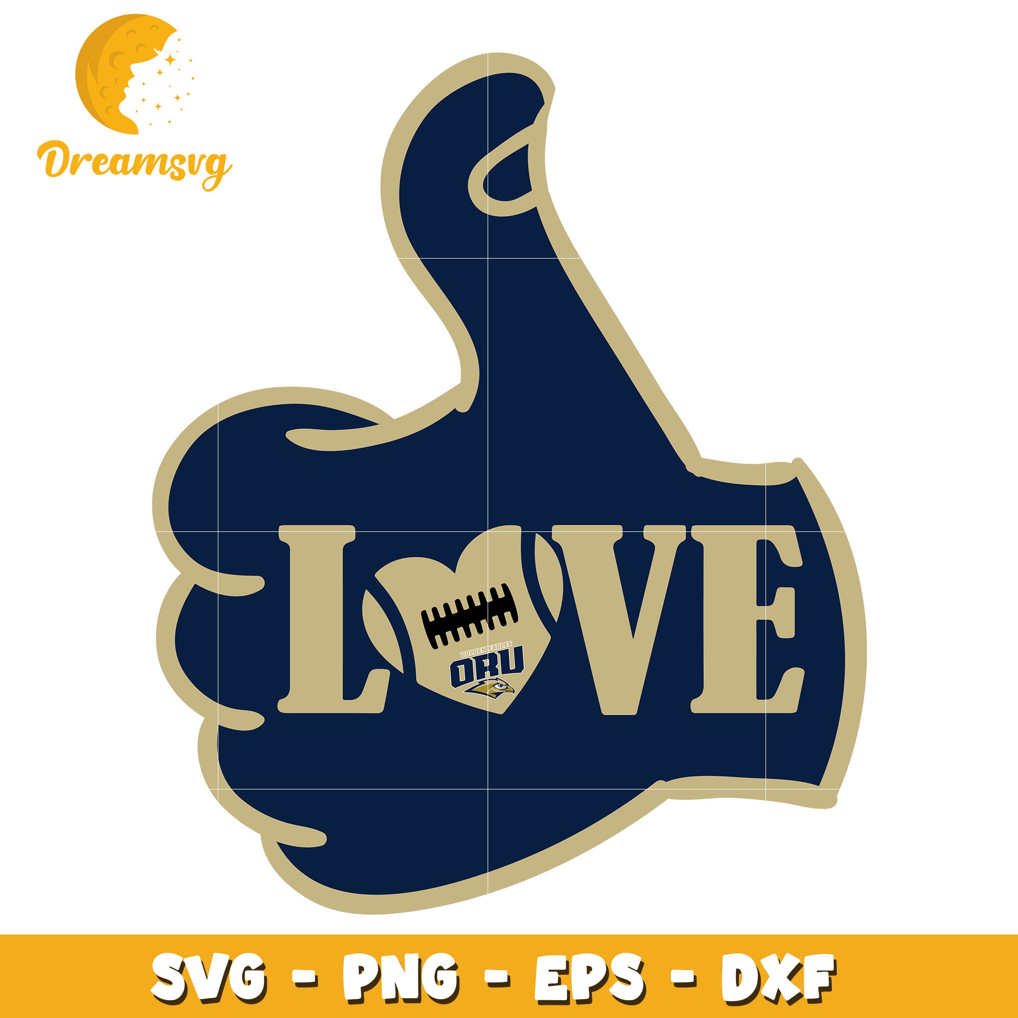 ORU Golden Eagles Thumbs Up SVG – DreamSVG Store