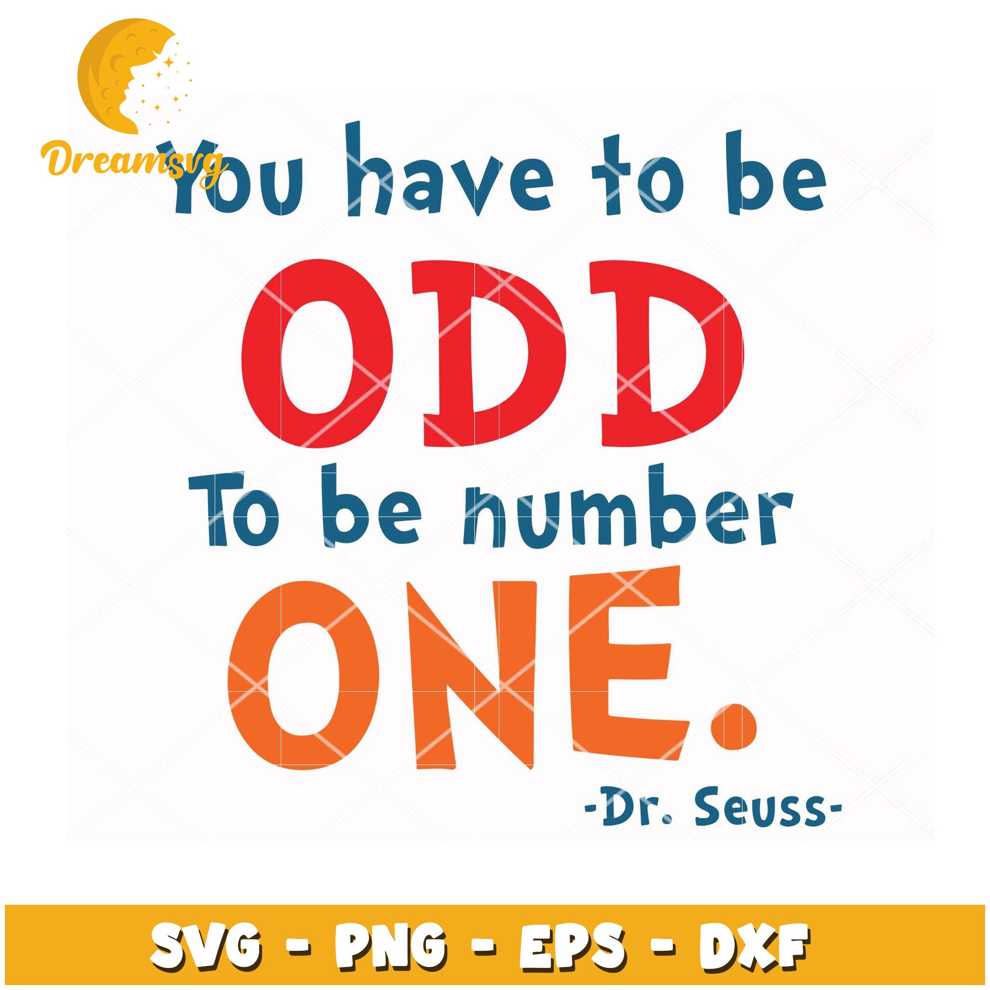 Odd Number One SVG Cut File – DreamSVG Store
