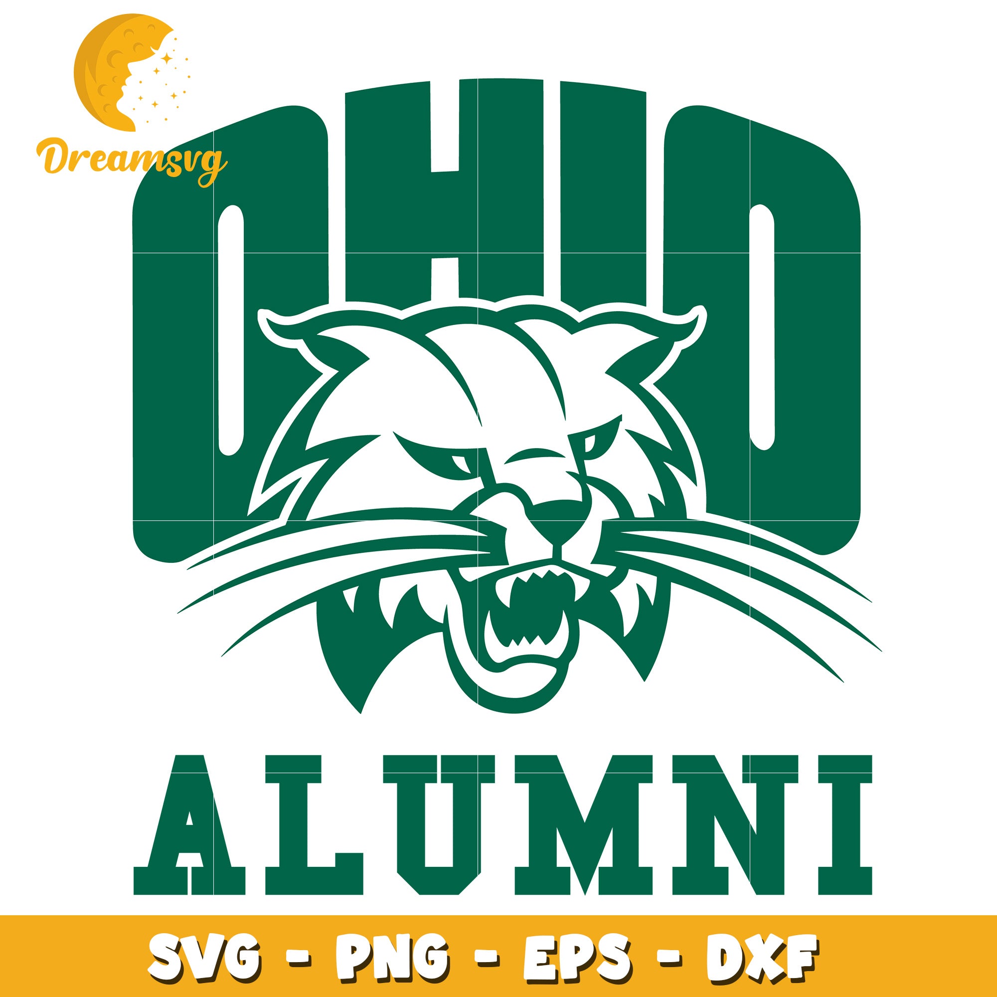 Ohio Alumni SVG Design with Wildcat Logo for Printing and Crafts ...