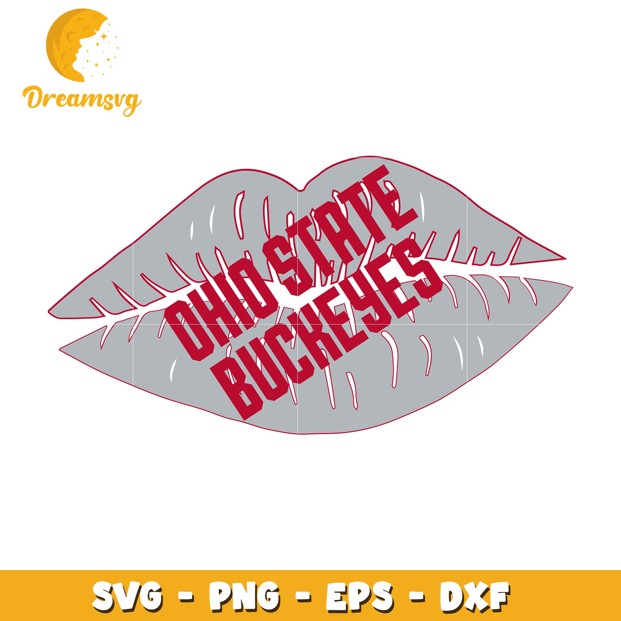 Ohio State Buckeyes Lips SVG Cut File – DreamSVG Store