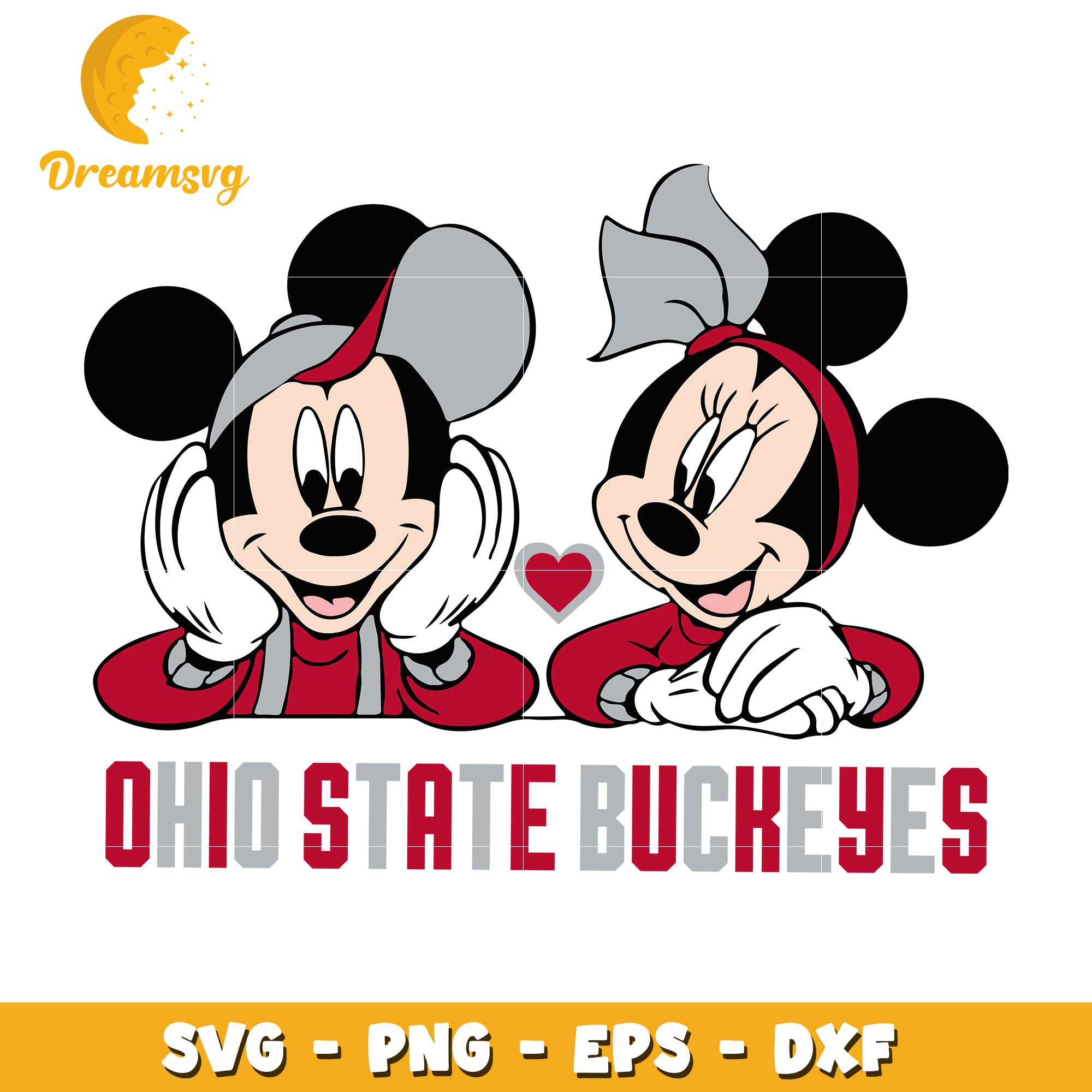 Ohio State Buckeyes Mickey Minnie SVG – DreamSVG Store