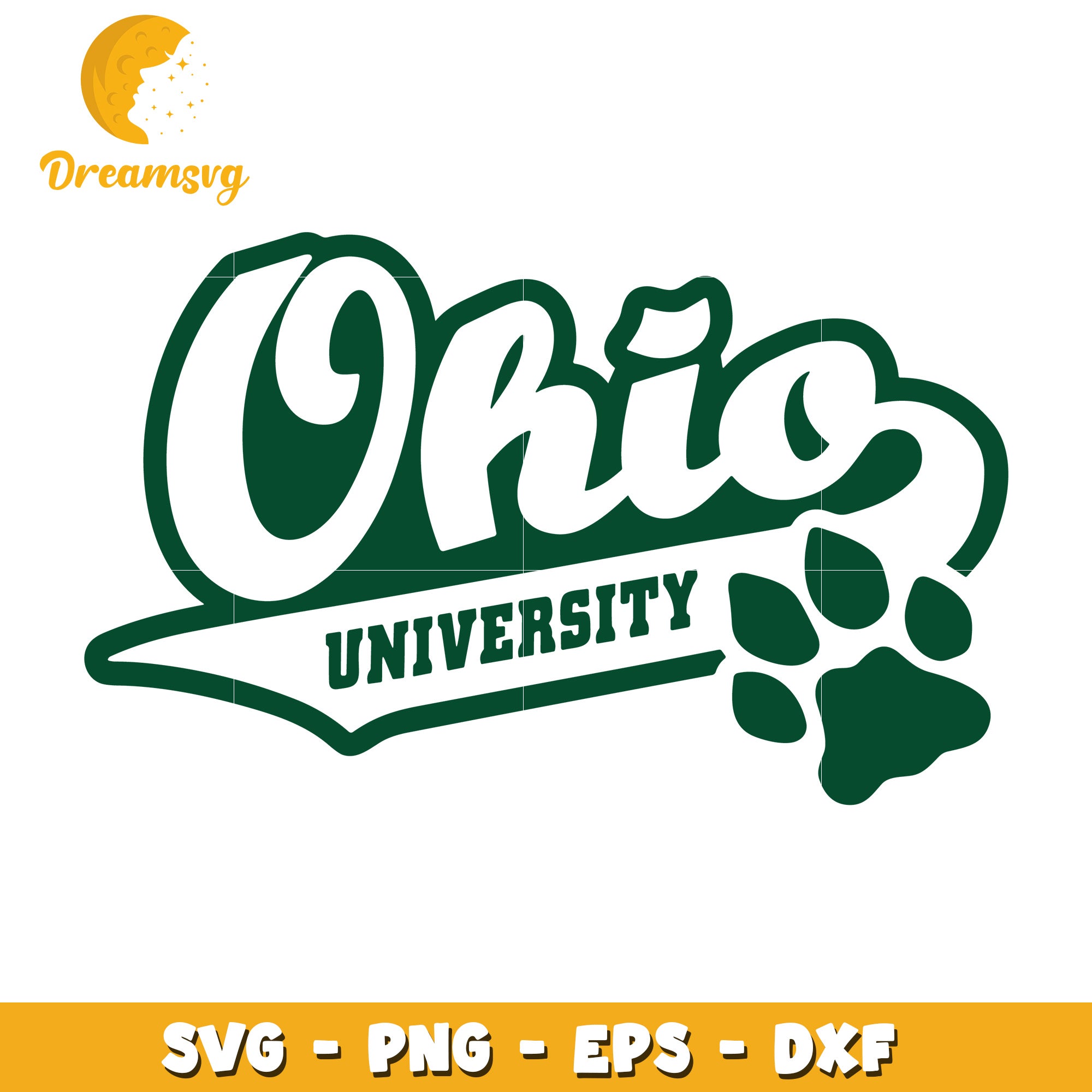 Ohio University SVG Design Paw Print – DreamSVG Store