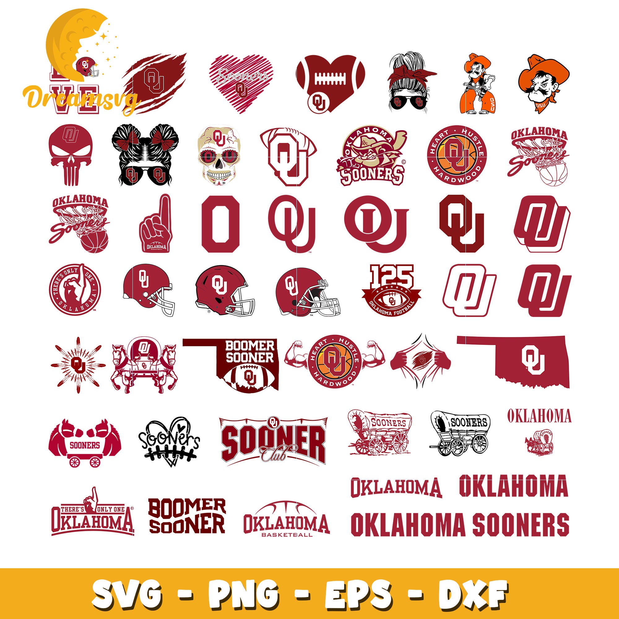 logo oklahoma sooners bundle svg, oklahoma sooners svg – DreamSVG Store