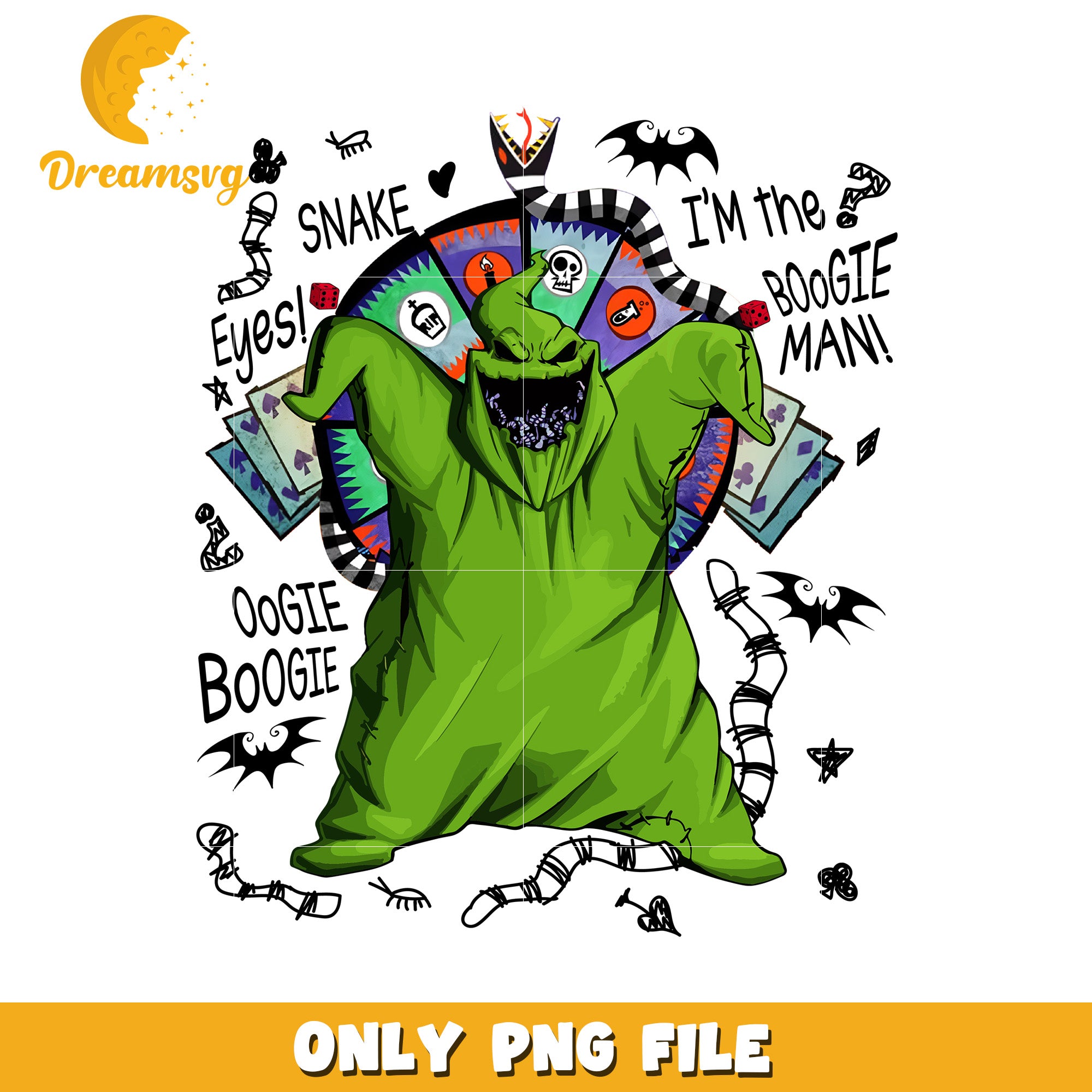 Oogie Boogie Cartoon Design PNG Halloween Art File – DreamSVG Store