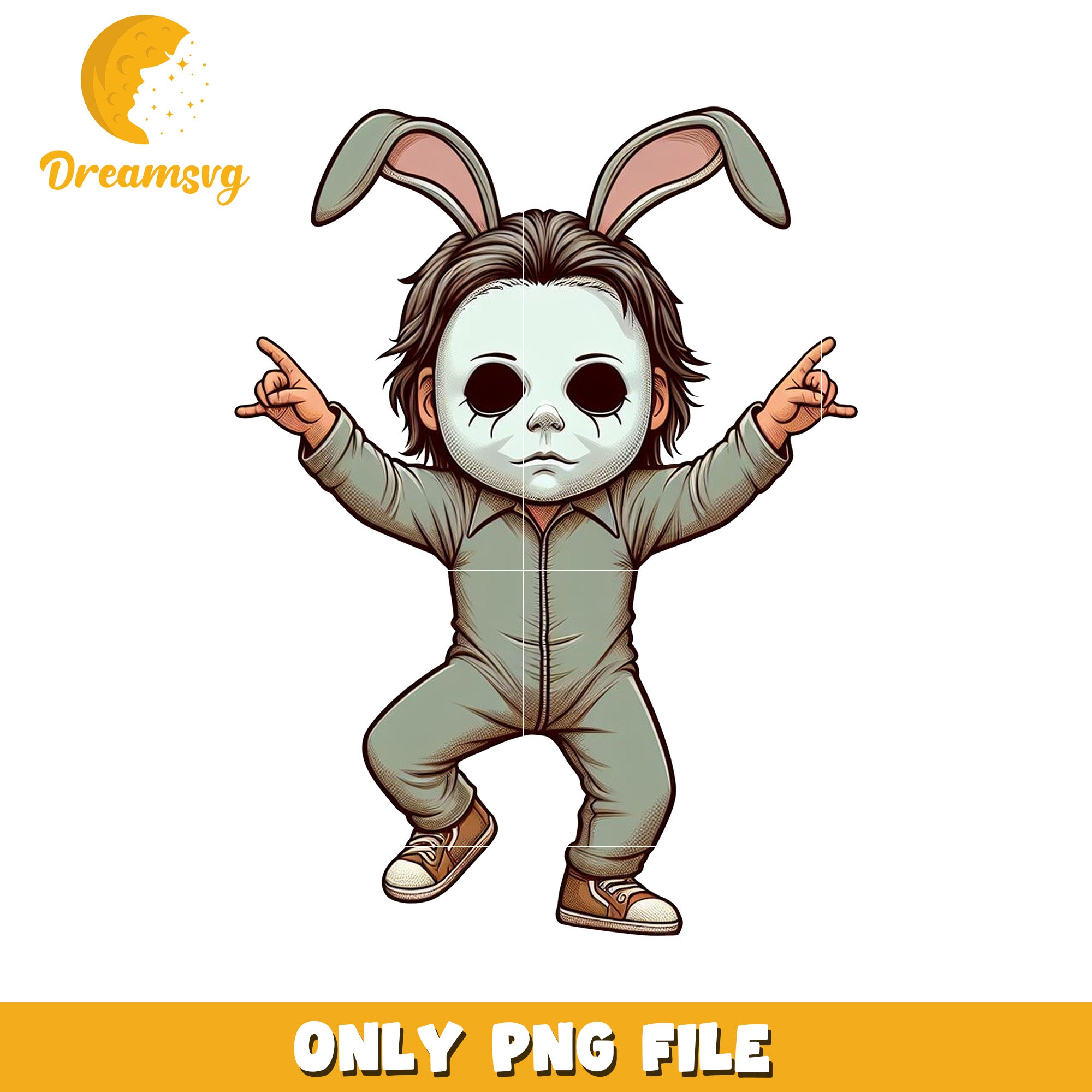 Option 1 (Focus on character) Michael Myers Bunny PNG – DreamSVG Store