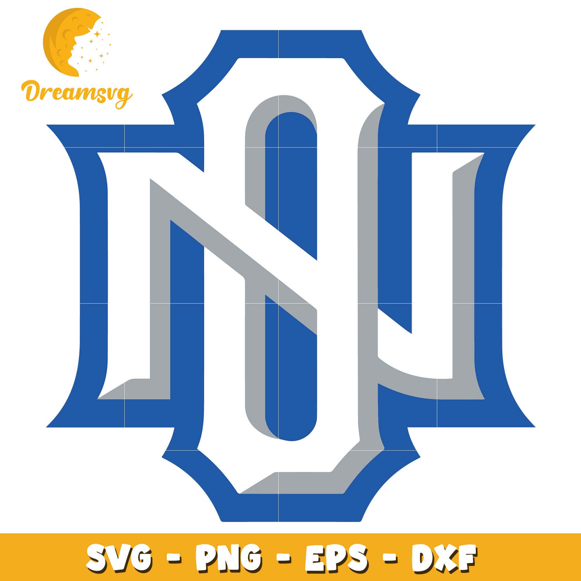 Option 1 (Focus on format) SVG PNG EPS DXF Monogram Letter N – DreamSVG ...