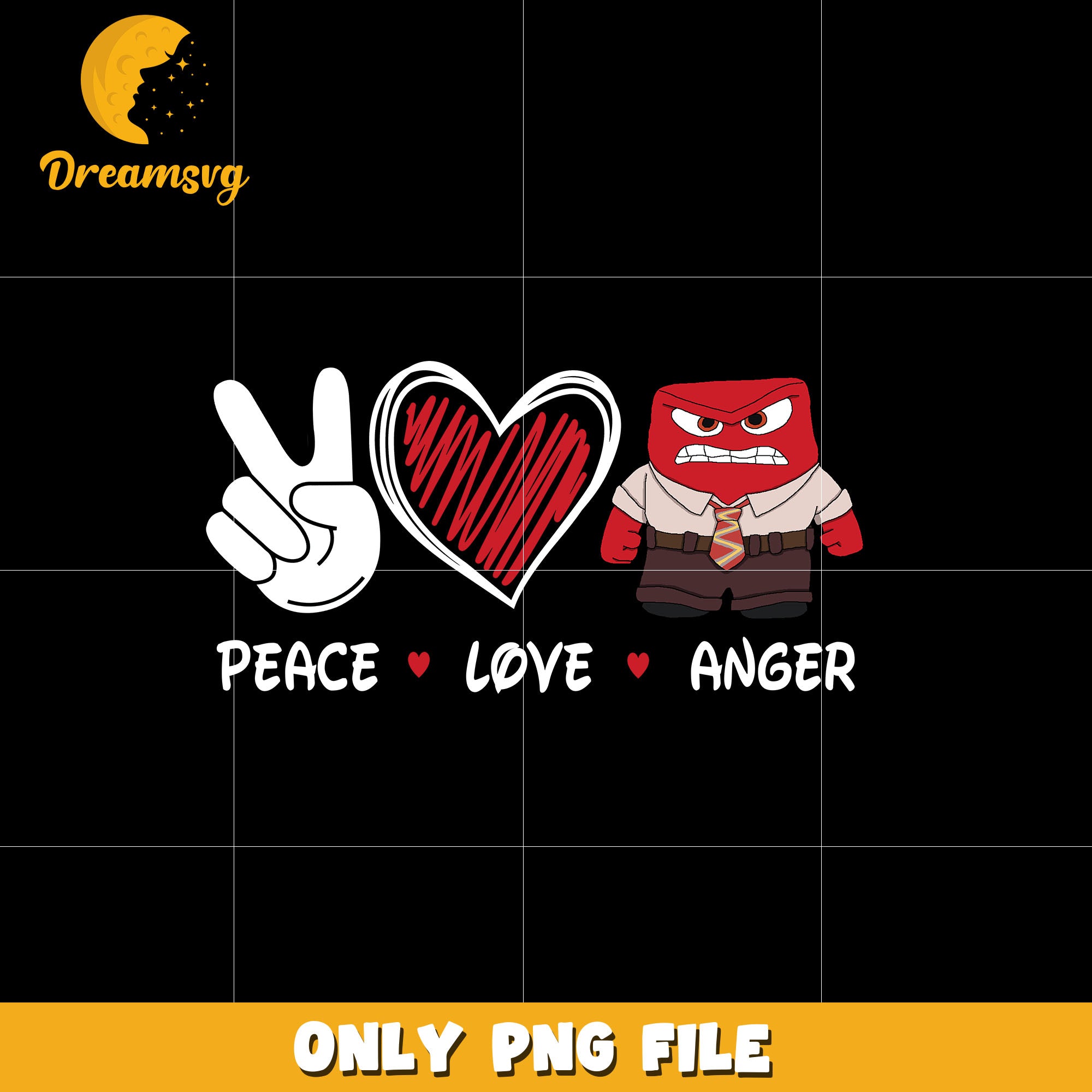 Peace love anger design png – DreamSVG Store