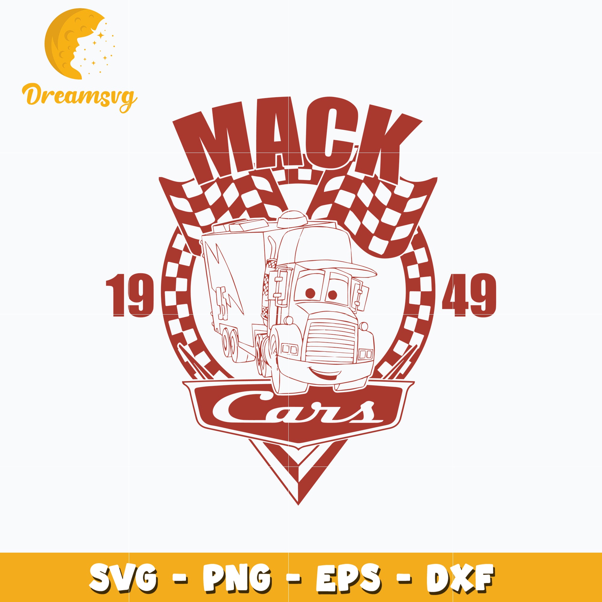 Lightning McQueen Mack 1949 svg – DreamSVG Store