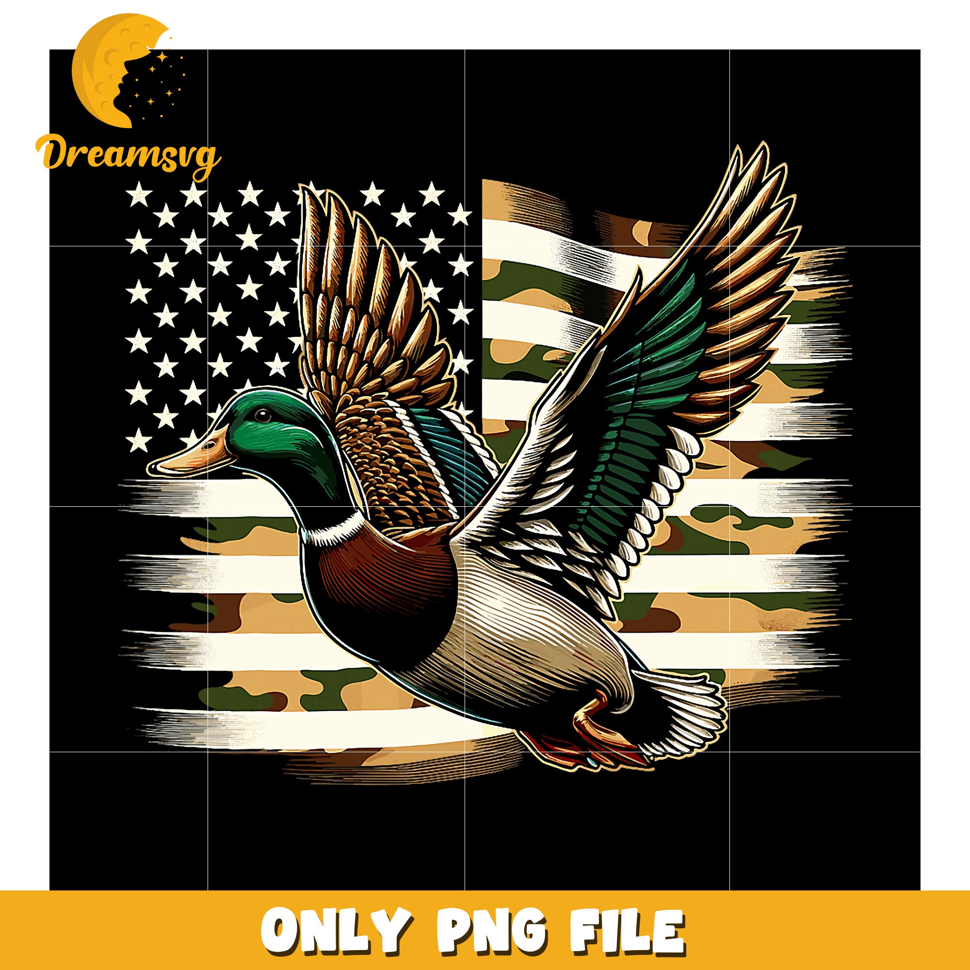 Patriotic Mallard Duck PNG – DreamSVG Store
