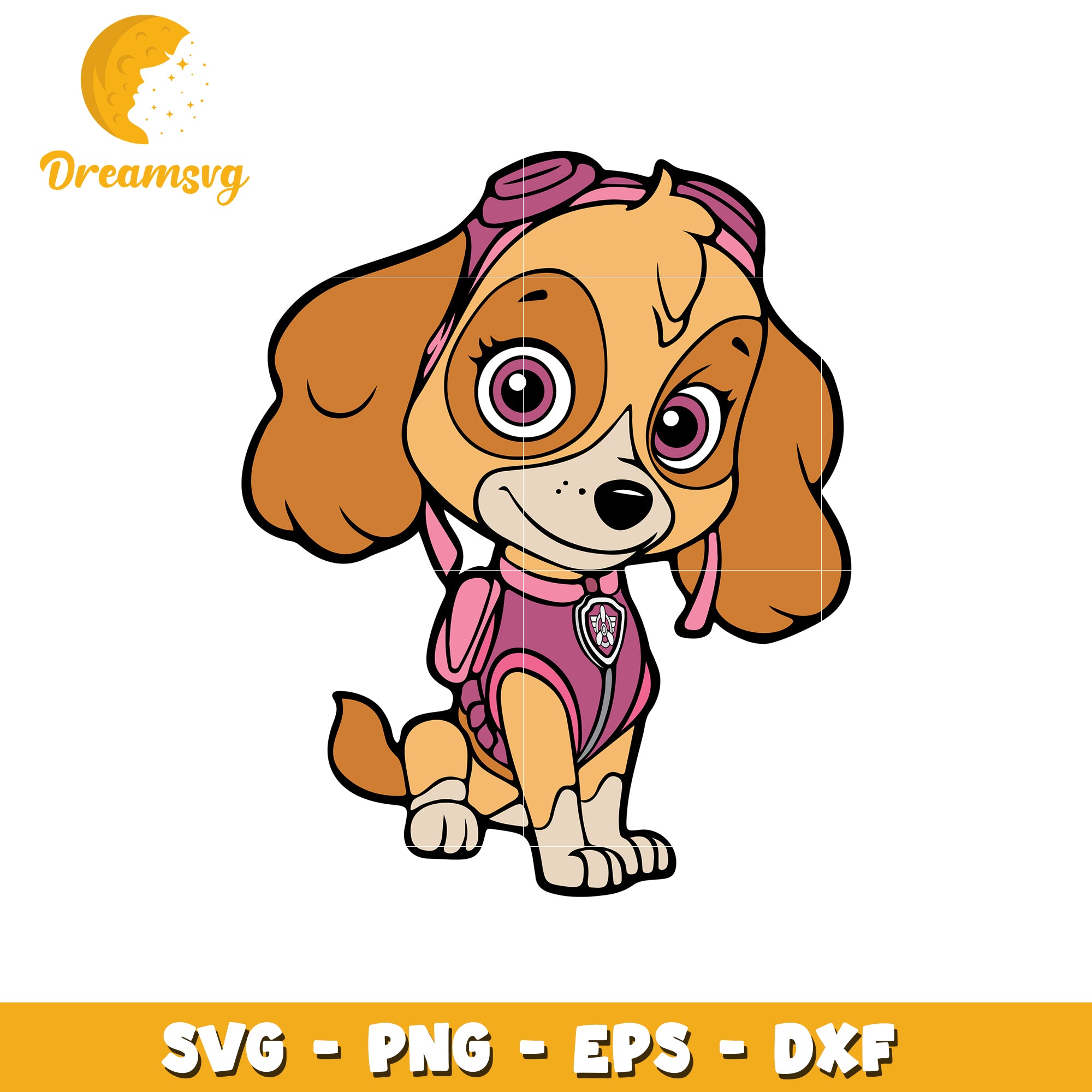Paw Patrol Skye SVG PNG EPS DXF Files – DreamSVG Store