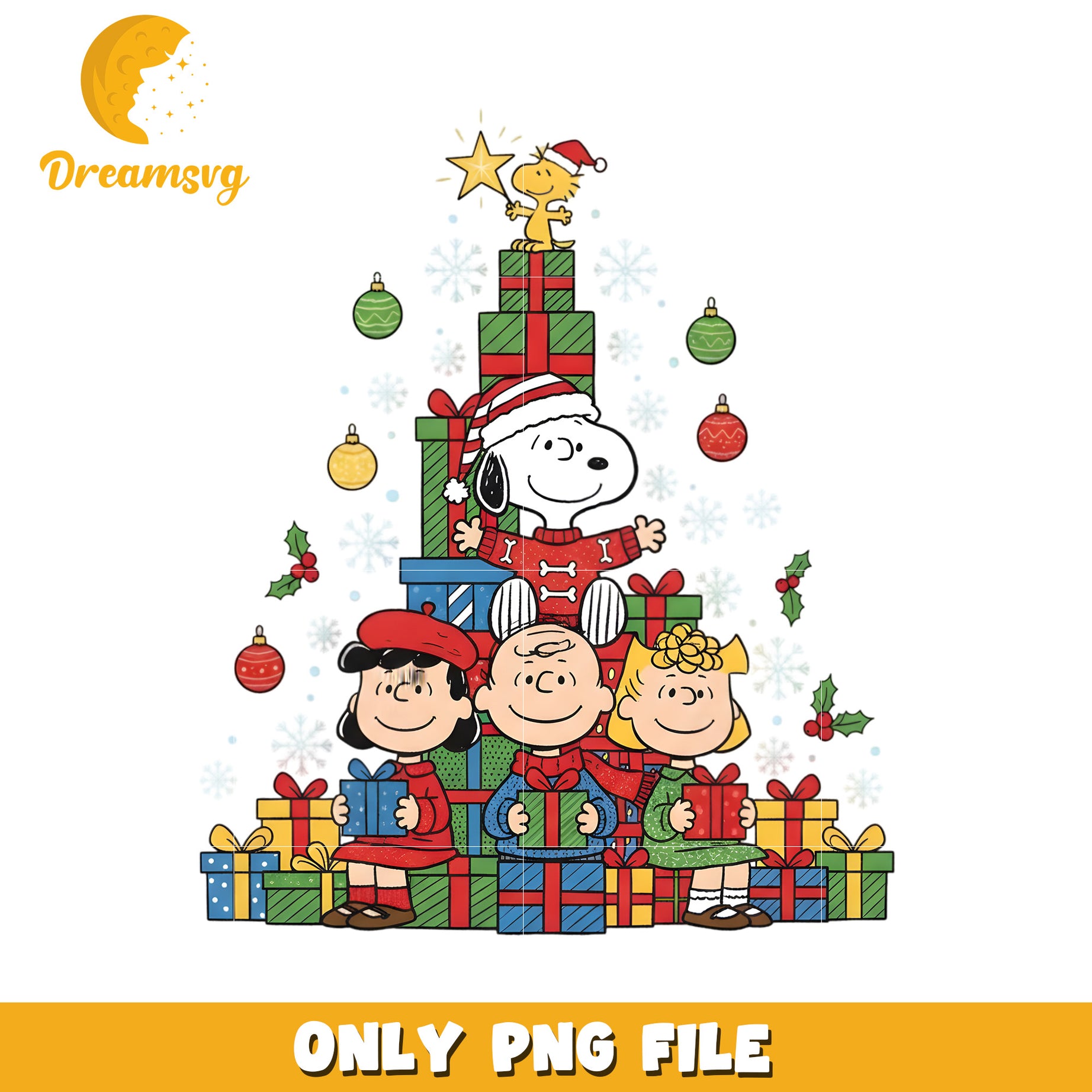 Peanuts Christmas Tree png, christmas png, cartoon png – DreamSVG Store
