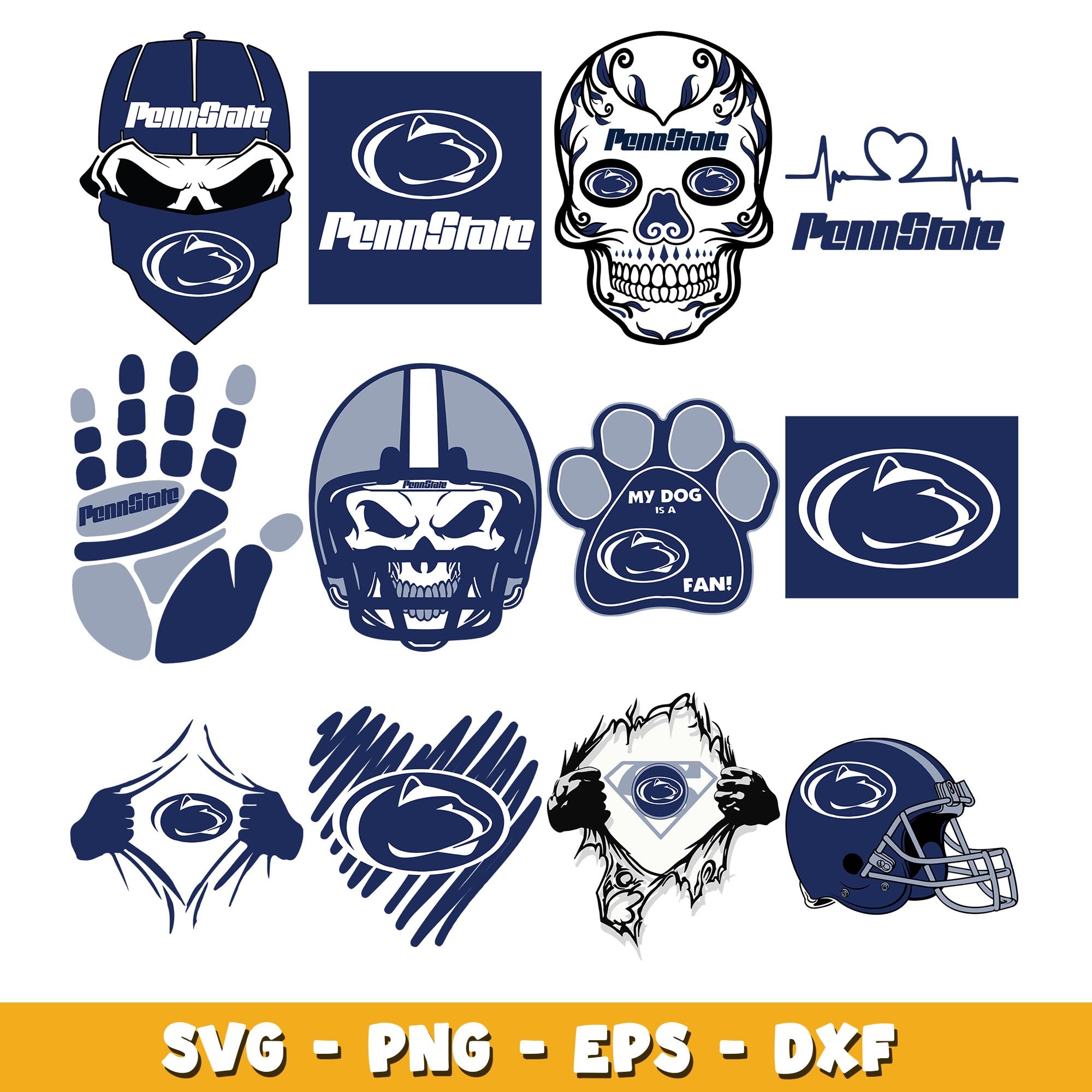Penn State Nittany Lions skyll Bundle svg, Penn State Nittany Lions lo ...