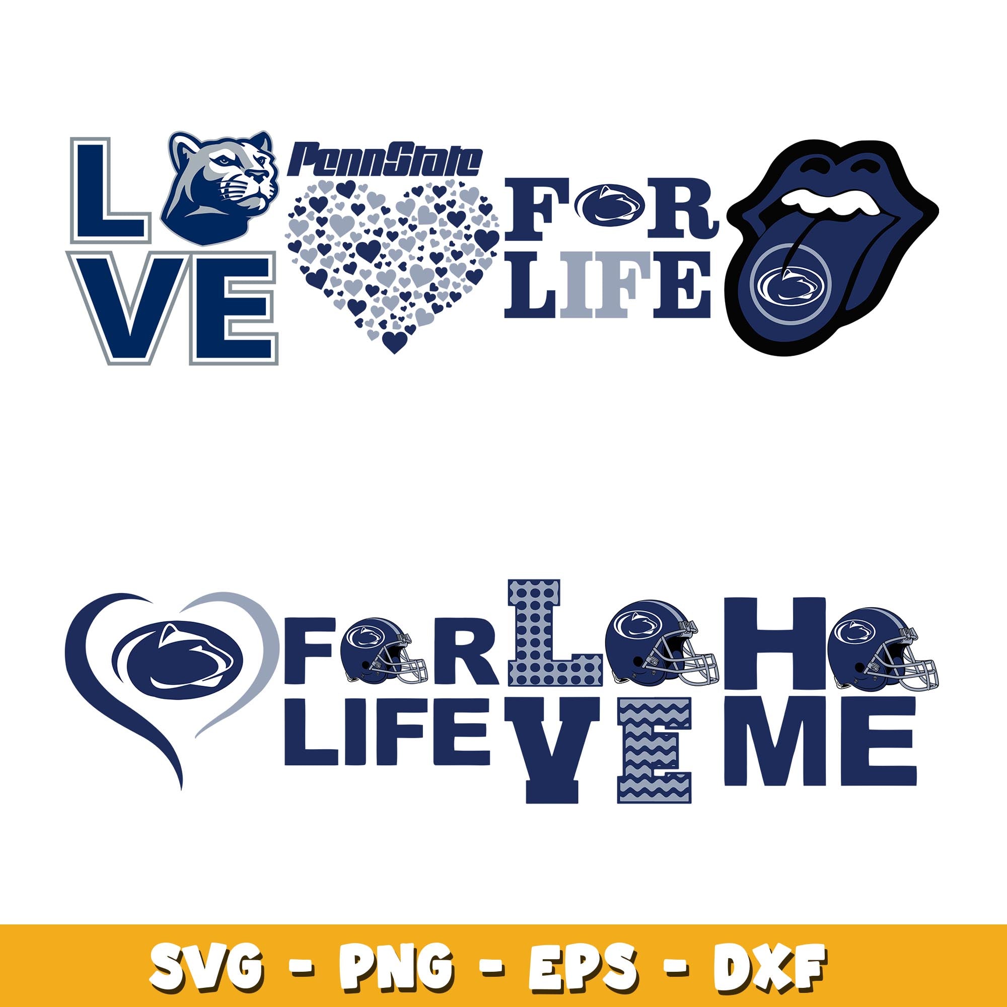 Penn State Nittany Lions love Bundle svg, Penn State Nittany Lions log ...