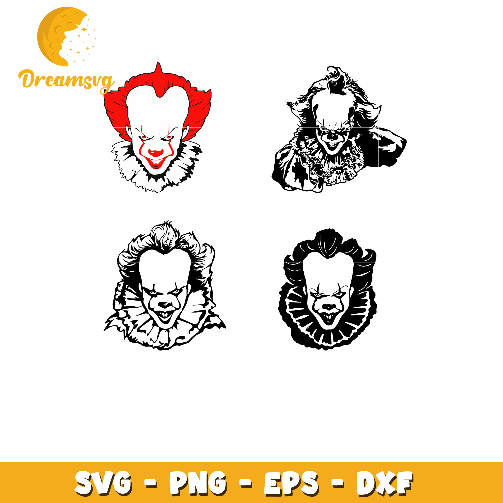 Pennywise Scary Face bundle svg, Pennywise movies svg – DreamSVG Store