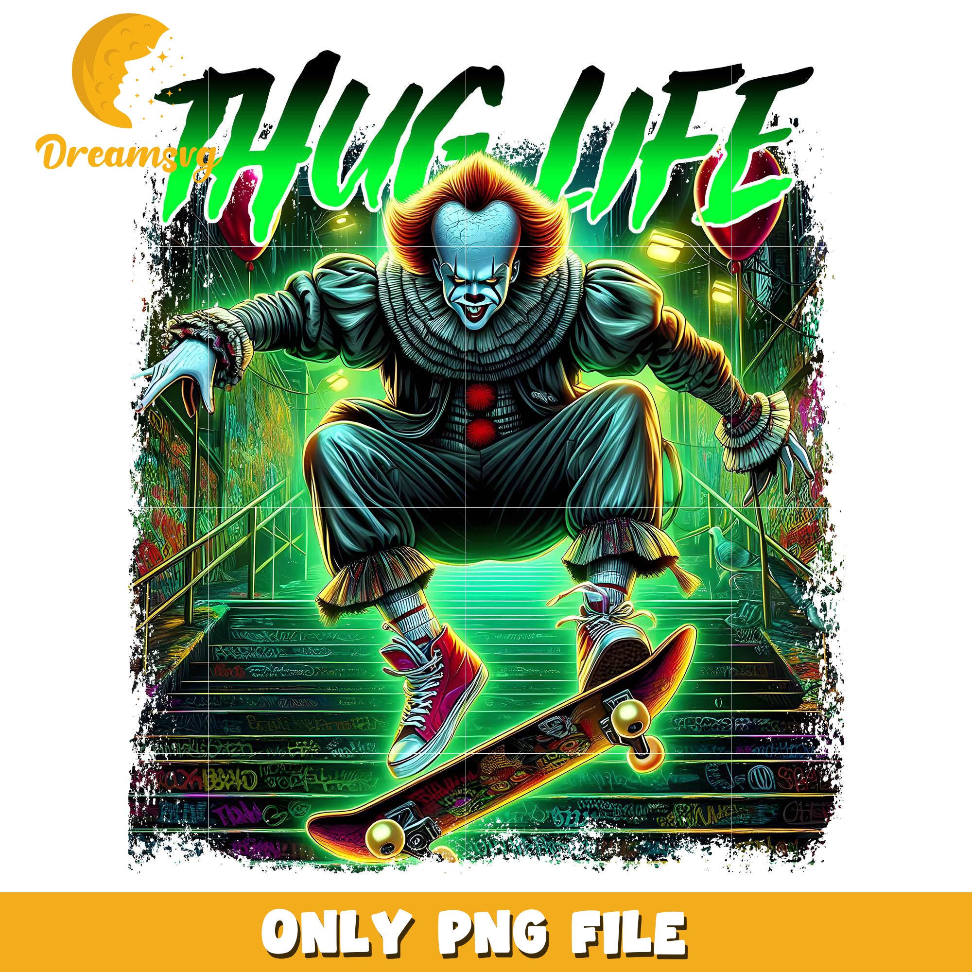 Pennywise thug life png, spooky autumn png, trick or treat png ...