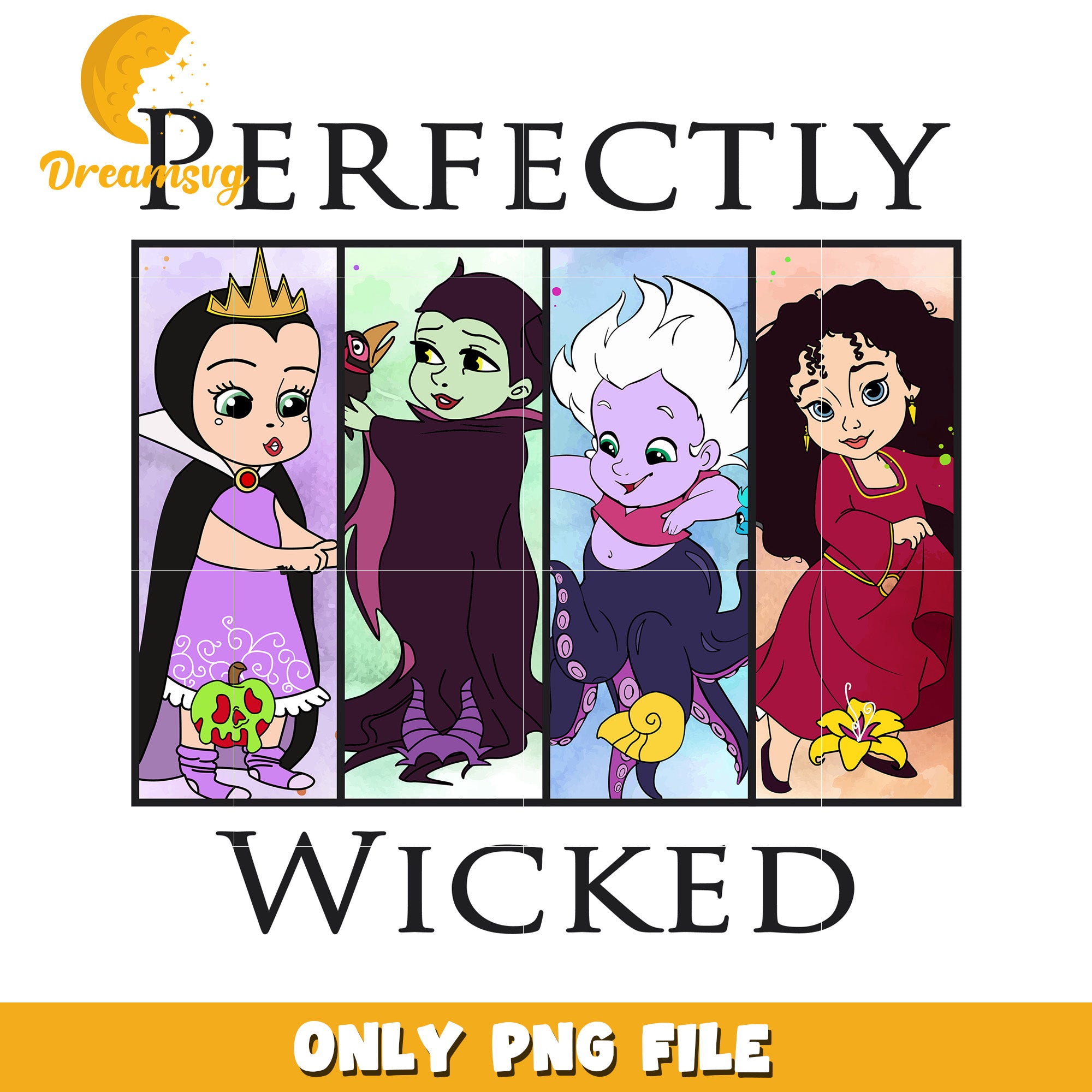 Perfectly Wicked Cartoon Character PNG File for Crafts – DreamSVG Store