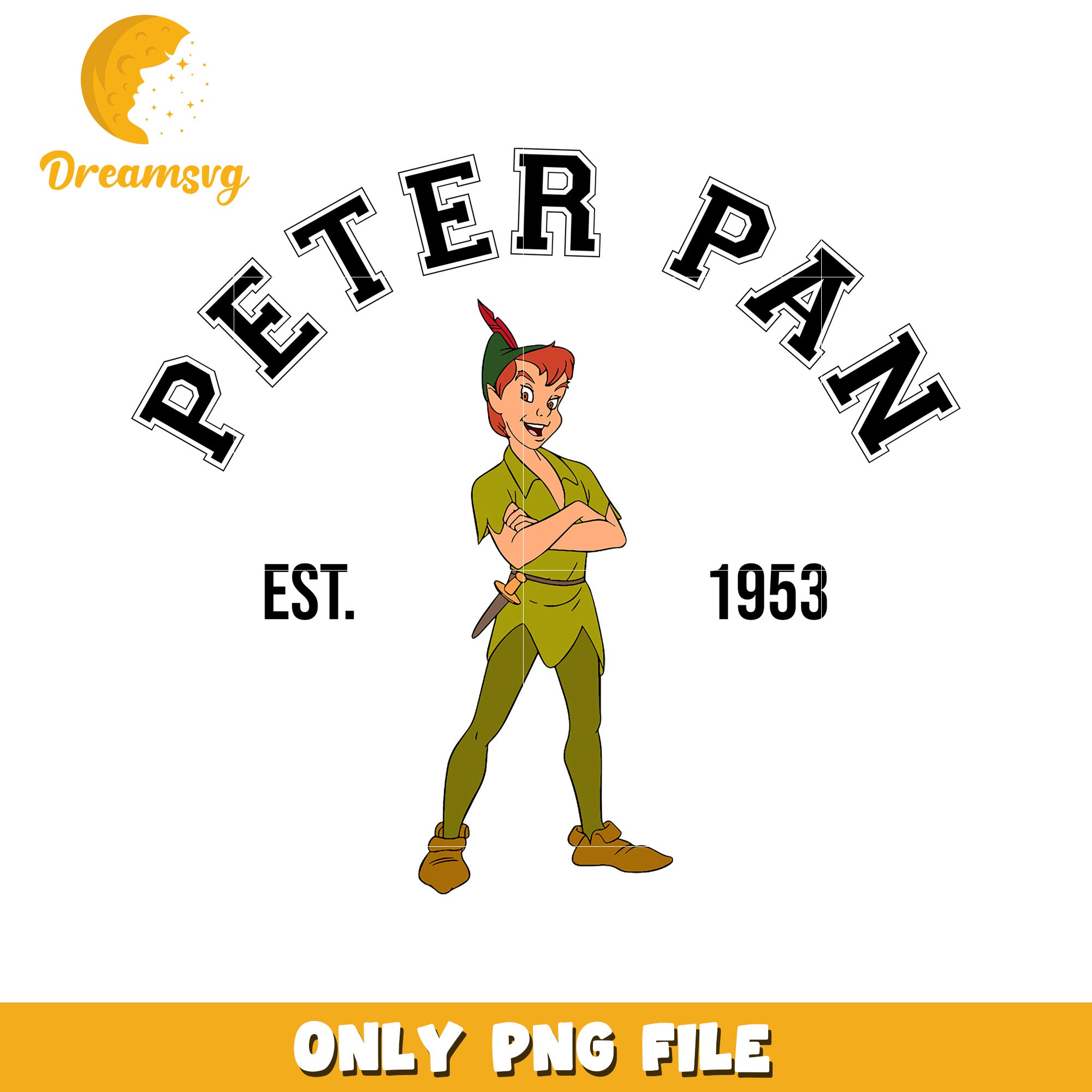 Peter Pan Vintage PNG Design File for Crafts and DIY – DreamSVG Store