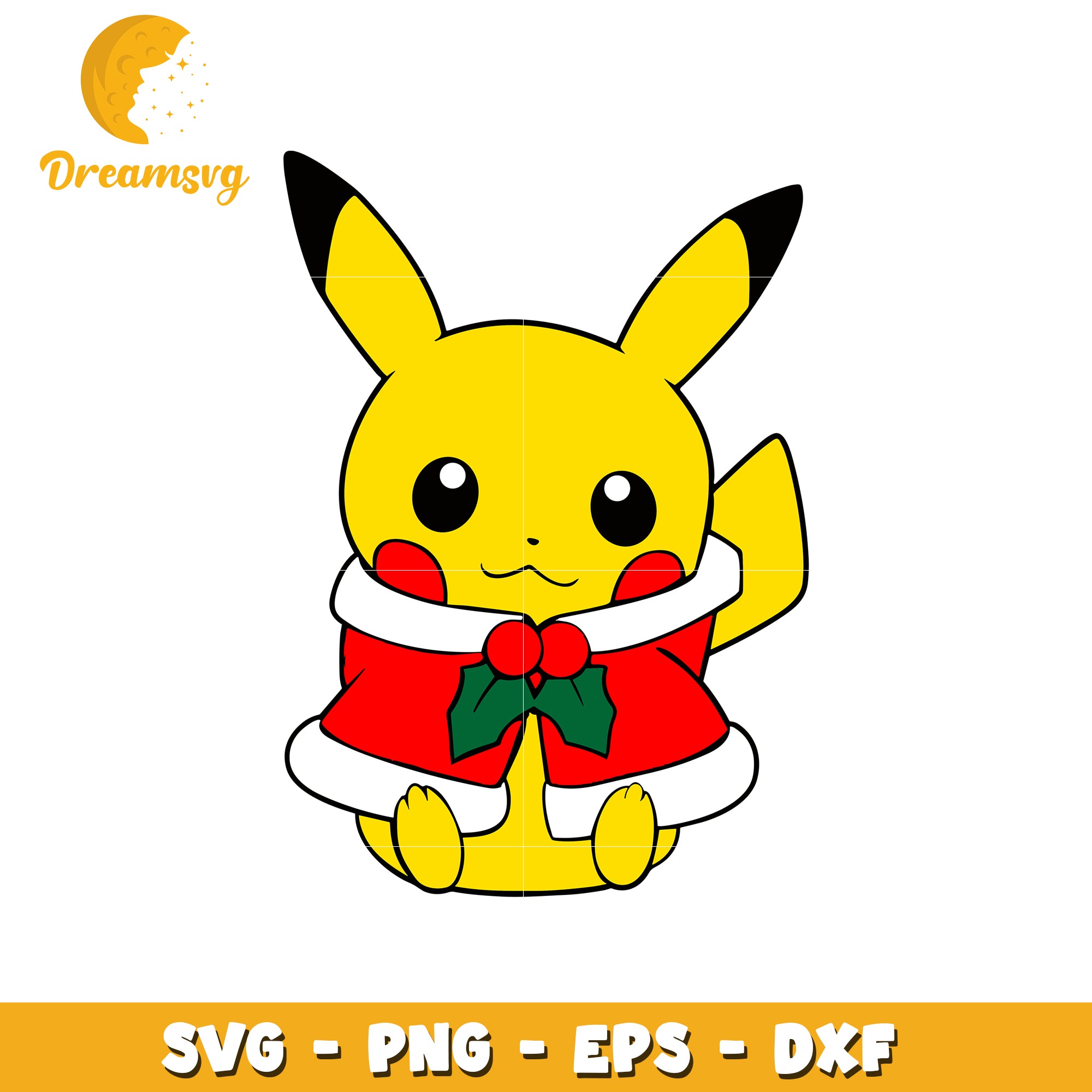 Pikachu character christmas day svg, pokemon svg, cartoon svg ...