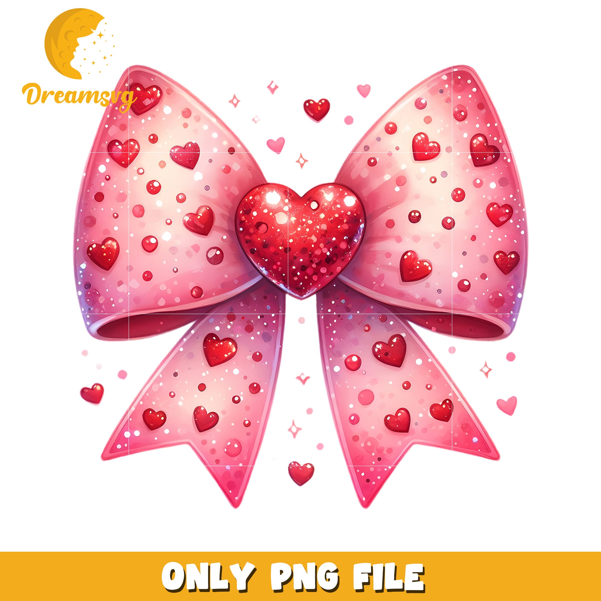 Pink Heart Bow PNG Clipart – DreamSVG Store