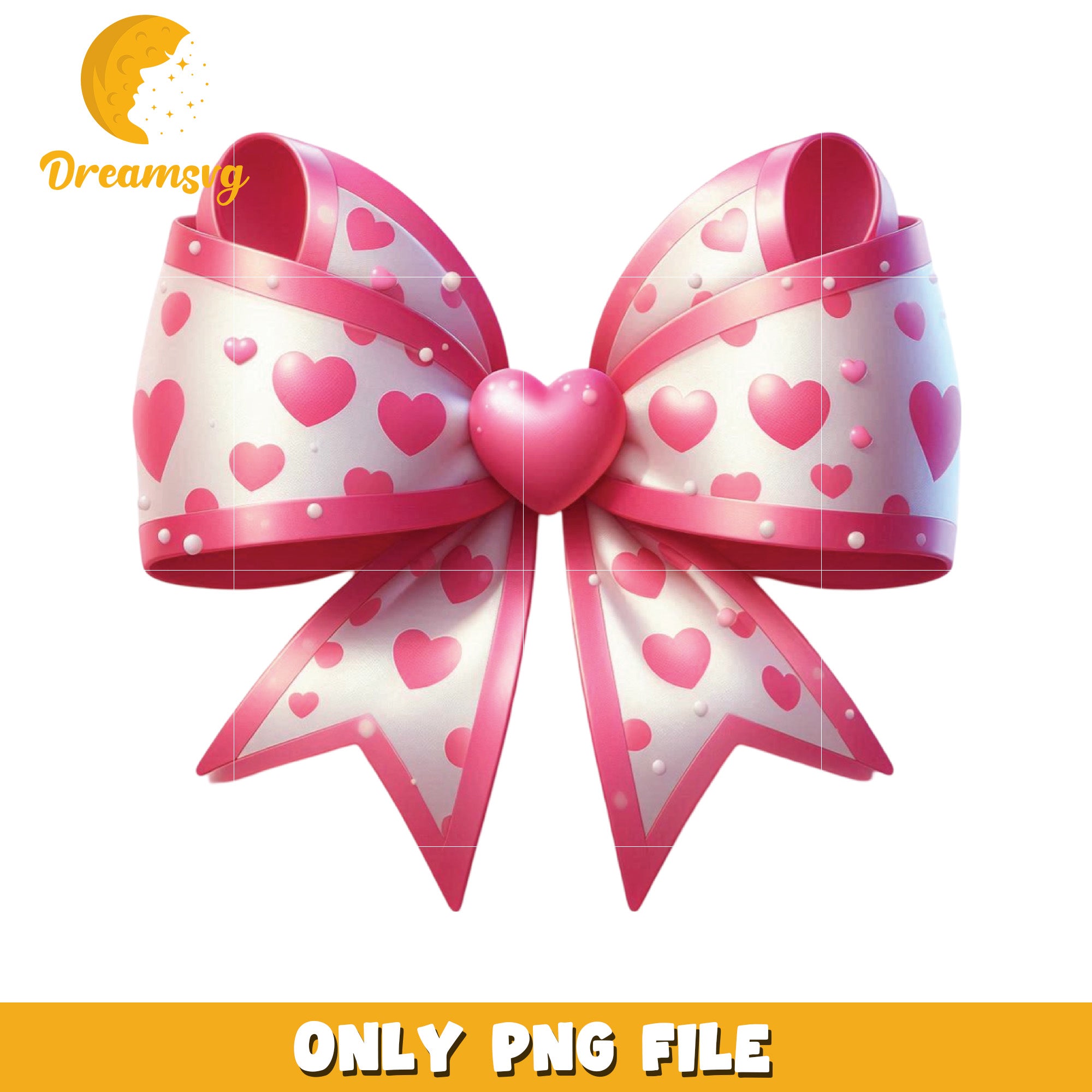 Pink Heart Bow PNG Clipart for Creative Projects – DreamSVG Store