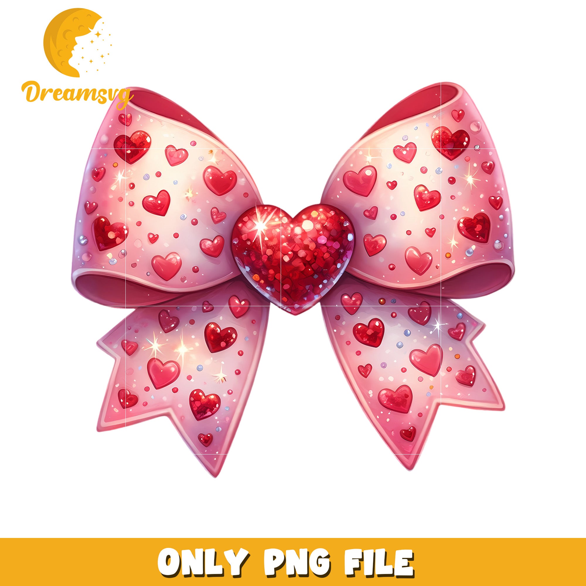 Pink Heart Bow PNG Valentines Clipart – DreamSVG Store