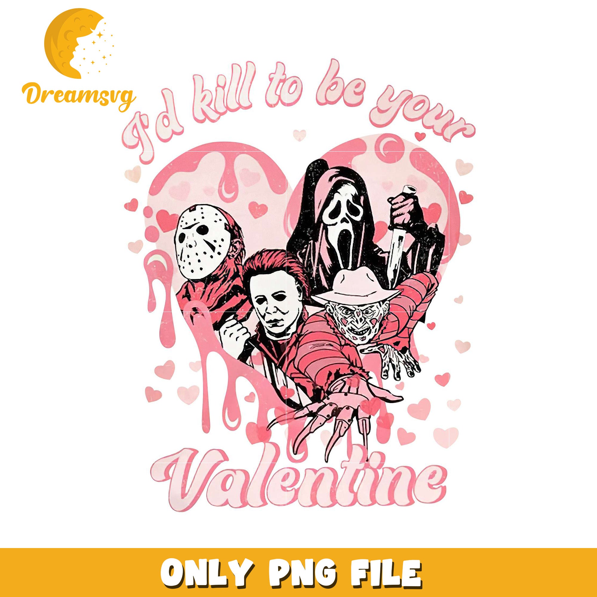 Pink Horror Valentine PNG – DreamSVG Store