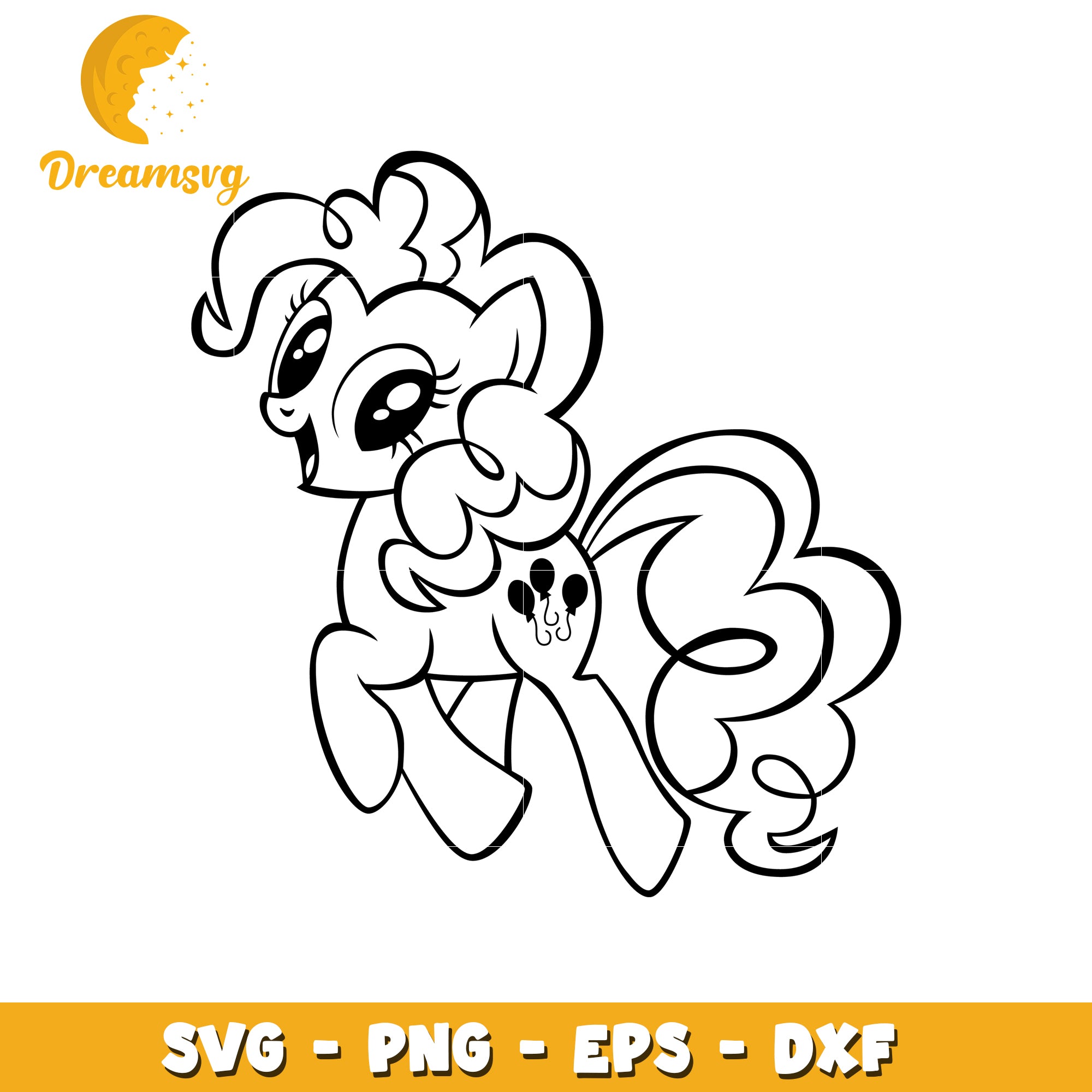Pinkie Pie Pony SVG Cut File – DreamSVG Store