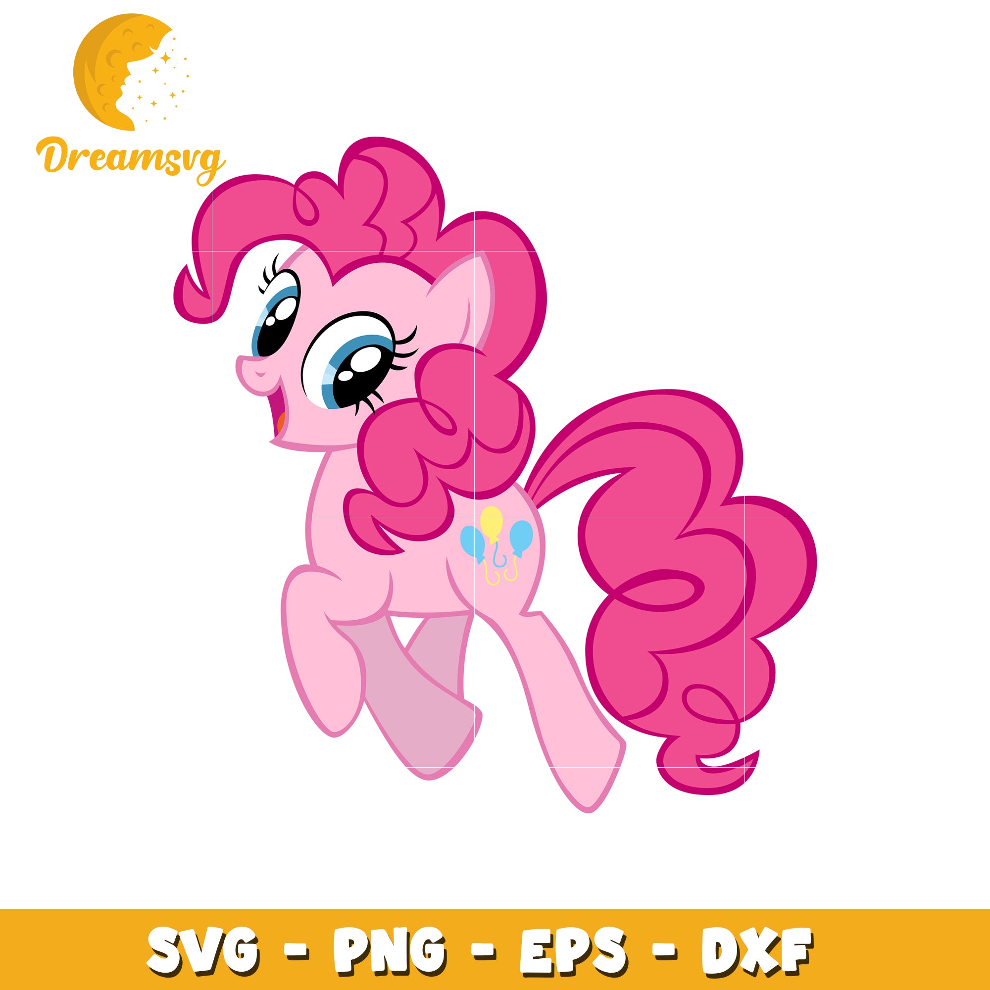 Pinkie Pie SVG Cut File PNG EPS DXF – DreamSVG Store