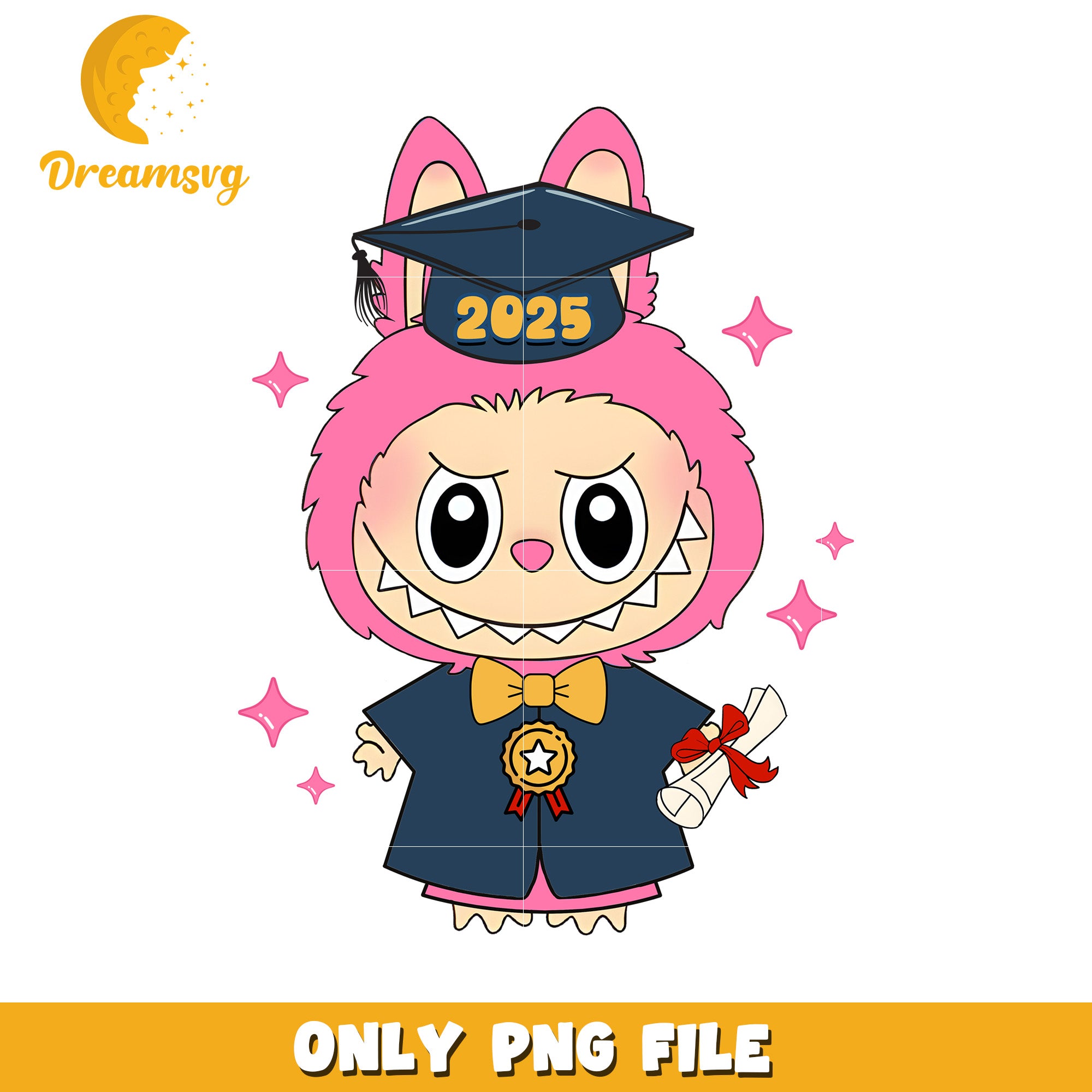 Pink labubu graduate png, labubu characters png, labubu wallpaper png ...