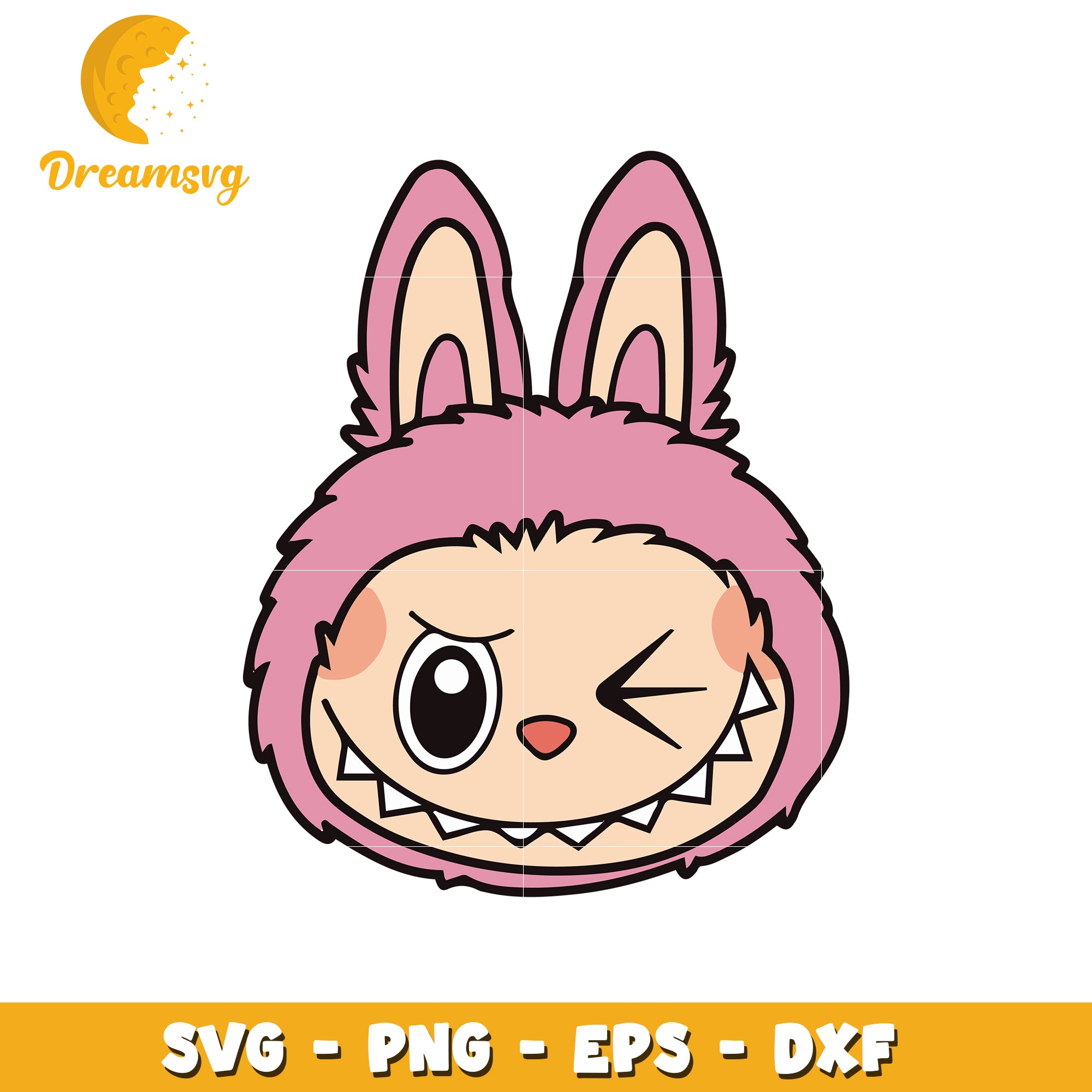 Pink labubu winkle svg, labubu dolls svg, labubu toys svg – DreamSVG Store