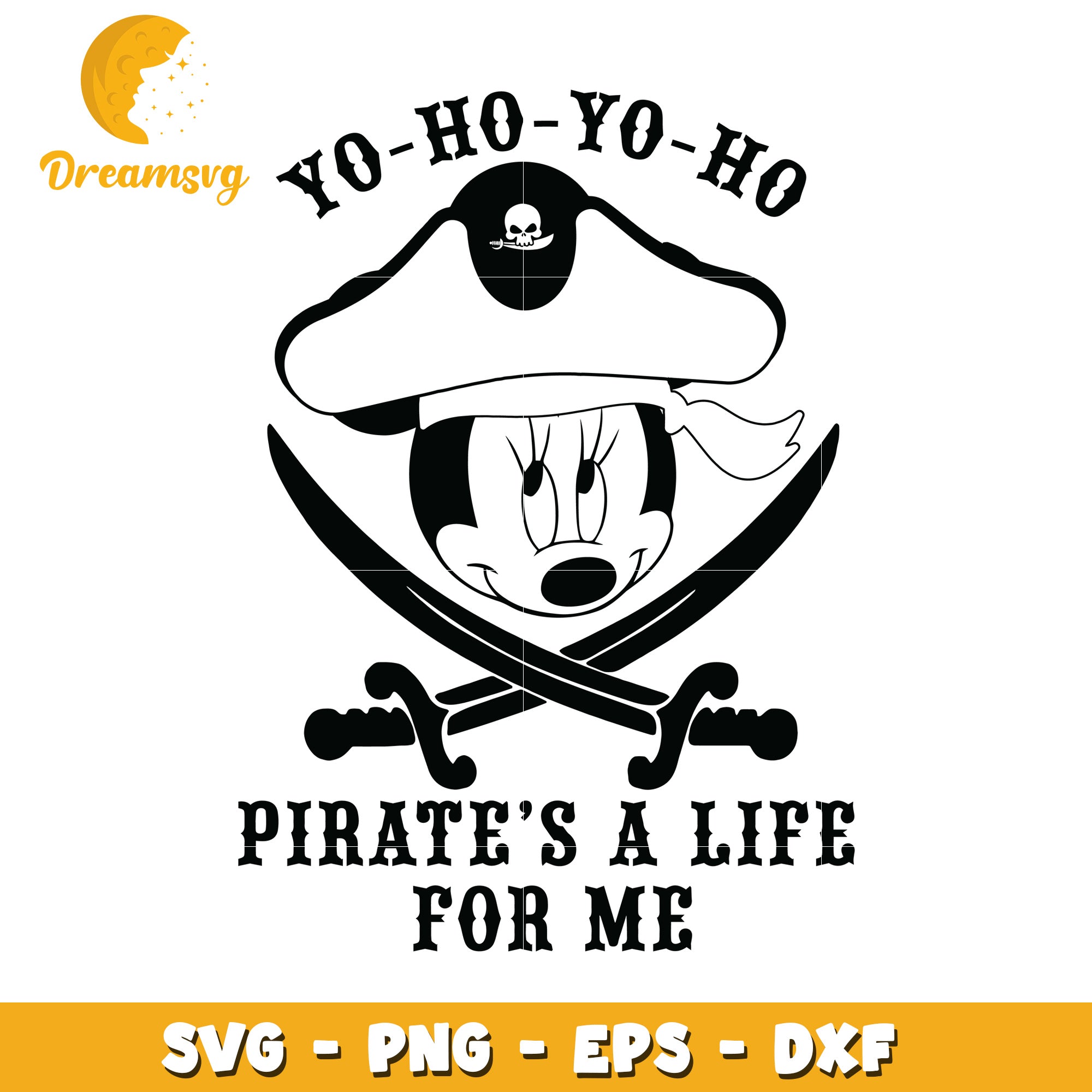 Pirate Minnie Mouse SVG Design for Fun Crafts and Projects – DreamSVG Store