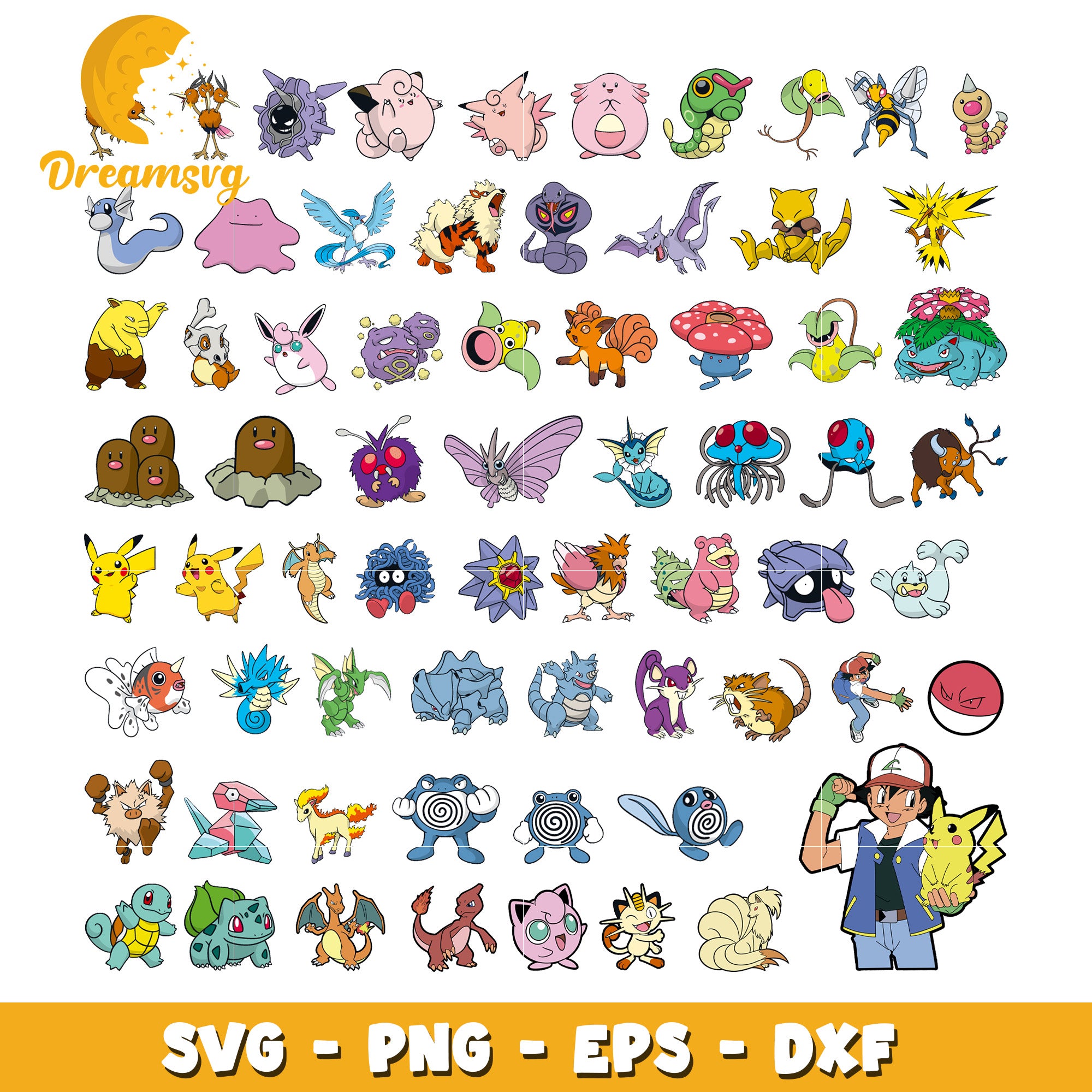 Pokemon characters bundle svg, Pokemon go cartoon svg – DreamSVG Store