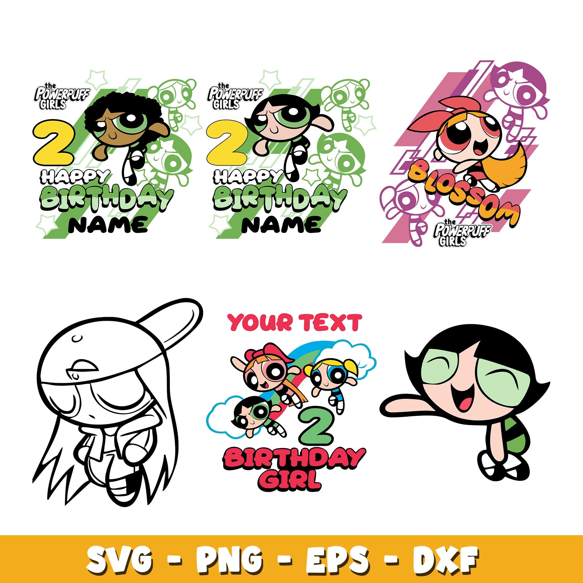Happy Birthday Powerpuff Girls svg, The Powerpuff Girls bundle svg, ca ...
