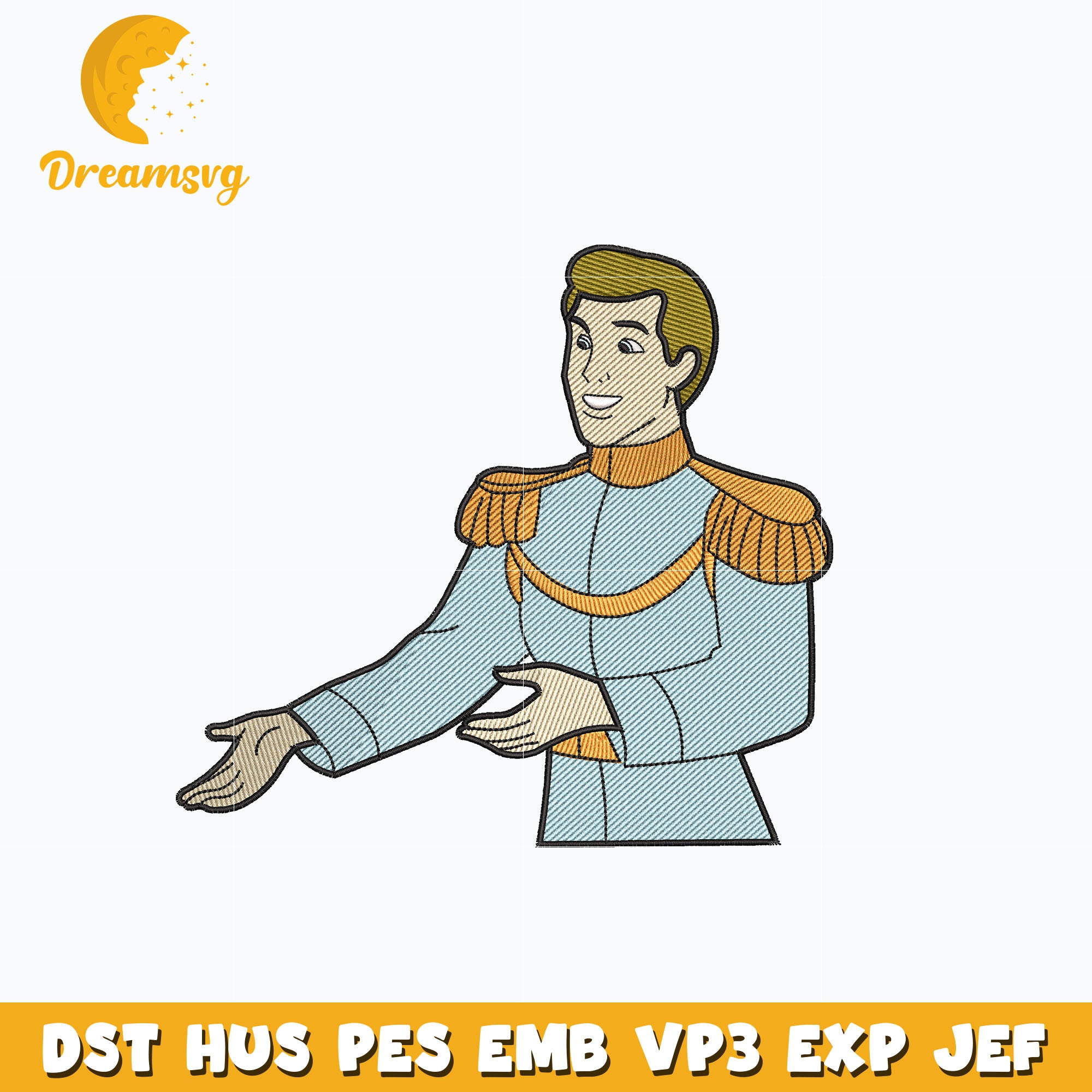 Prince Charming embroidery – DreamSVG Store