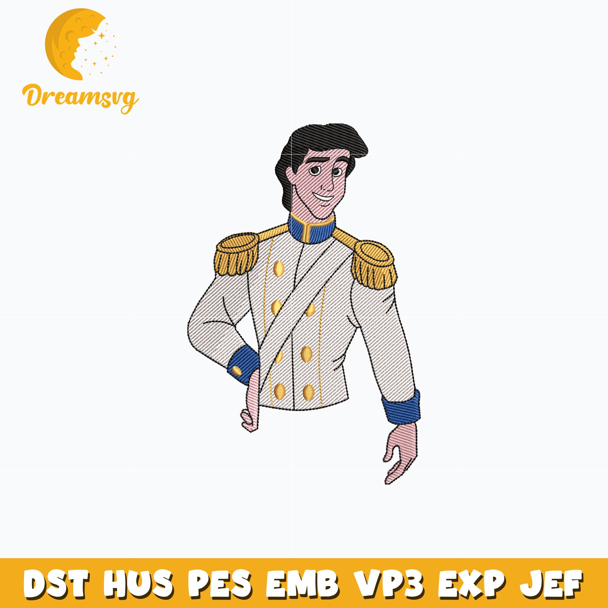 Prince Eric embroidery – DreamSVG Store