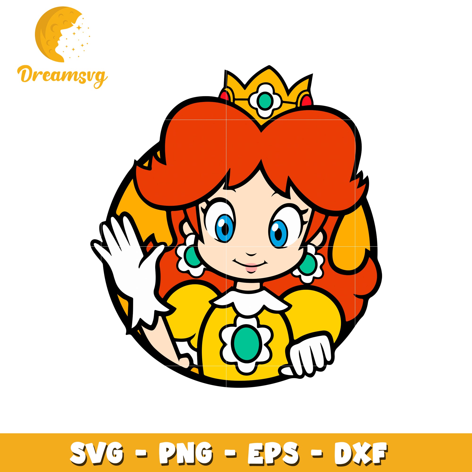 Princess Daisy SVG Cut File – DreamSVG Store