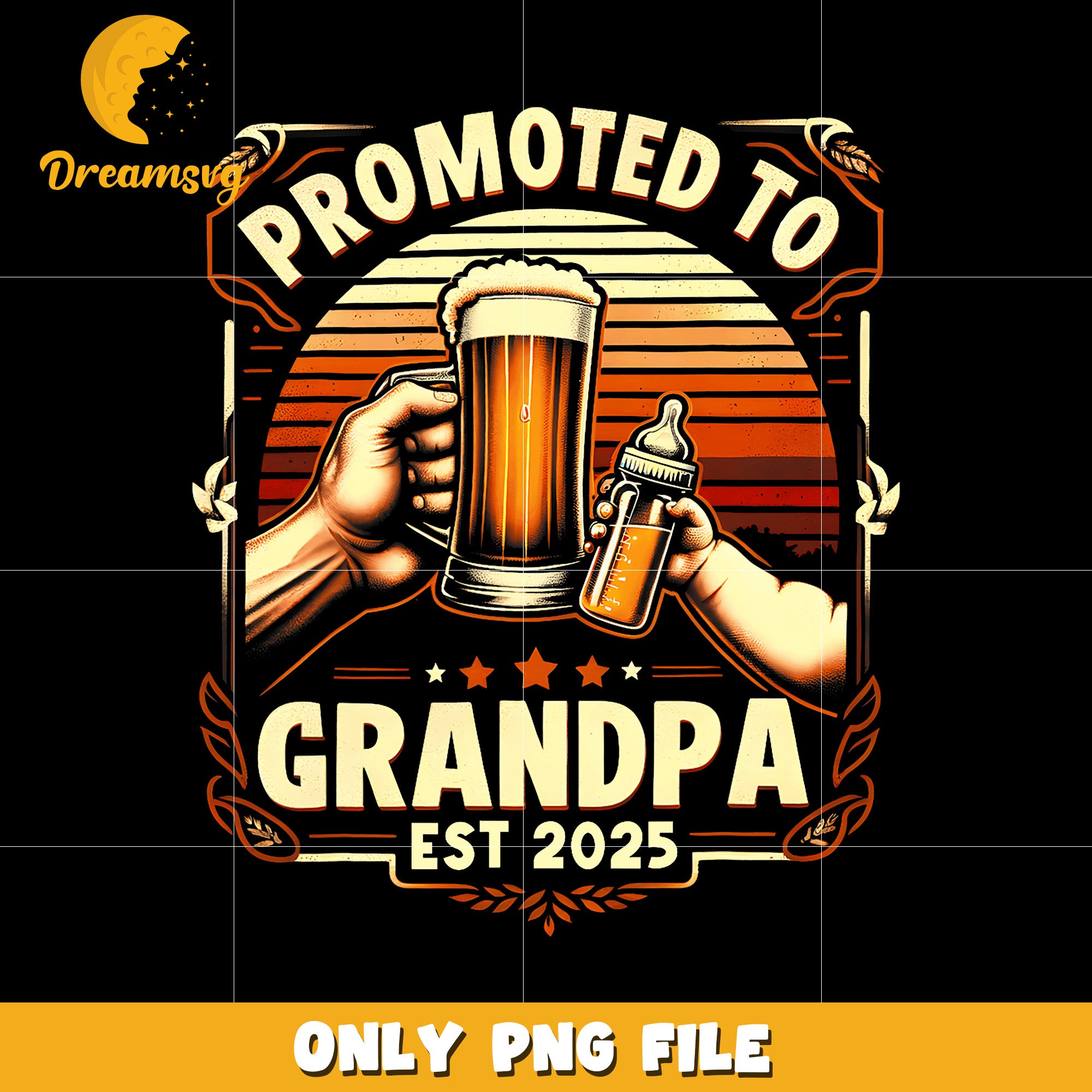 Promoted to grandpa png, new grandpa png, grandfather png – DreamSVG Store