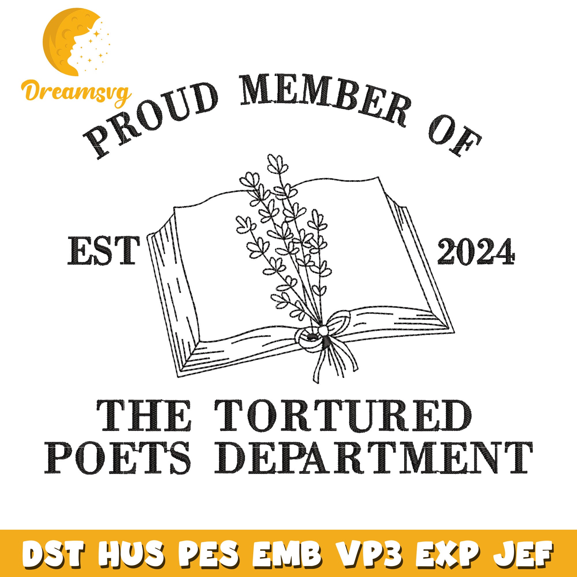 The tortured poets department embroidery design – DreamSVG Store