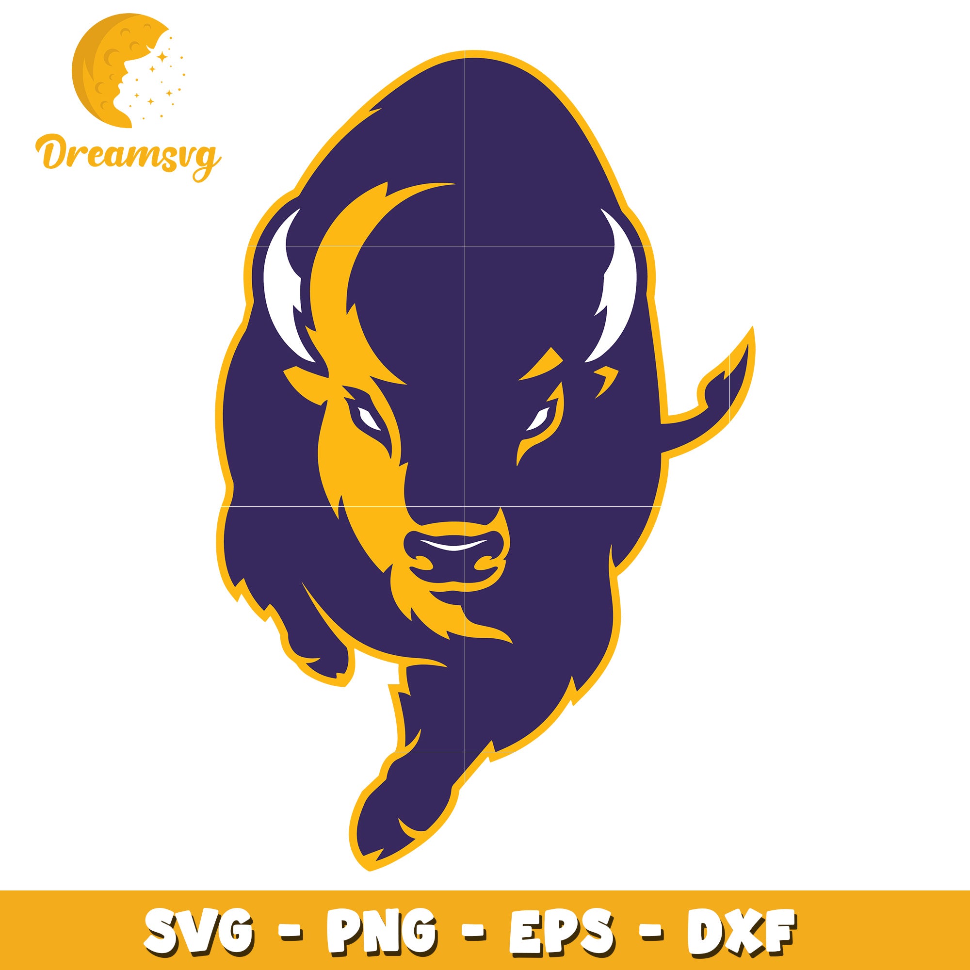 Purple Bison SVG PNG EPS DXF Files – DreamSVG Store