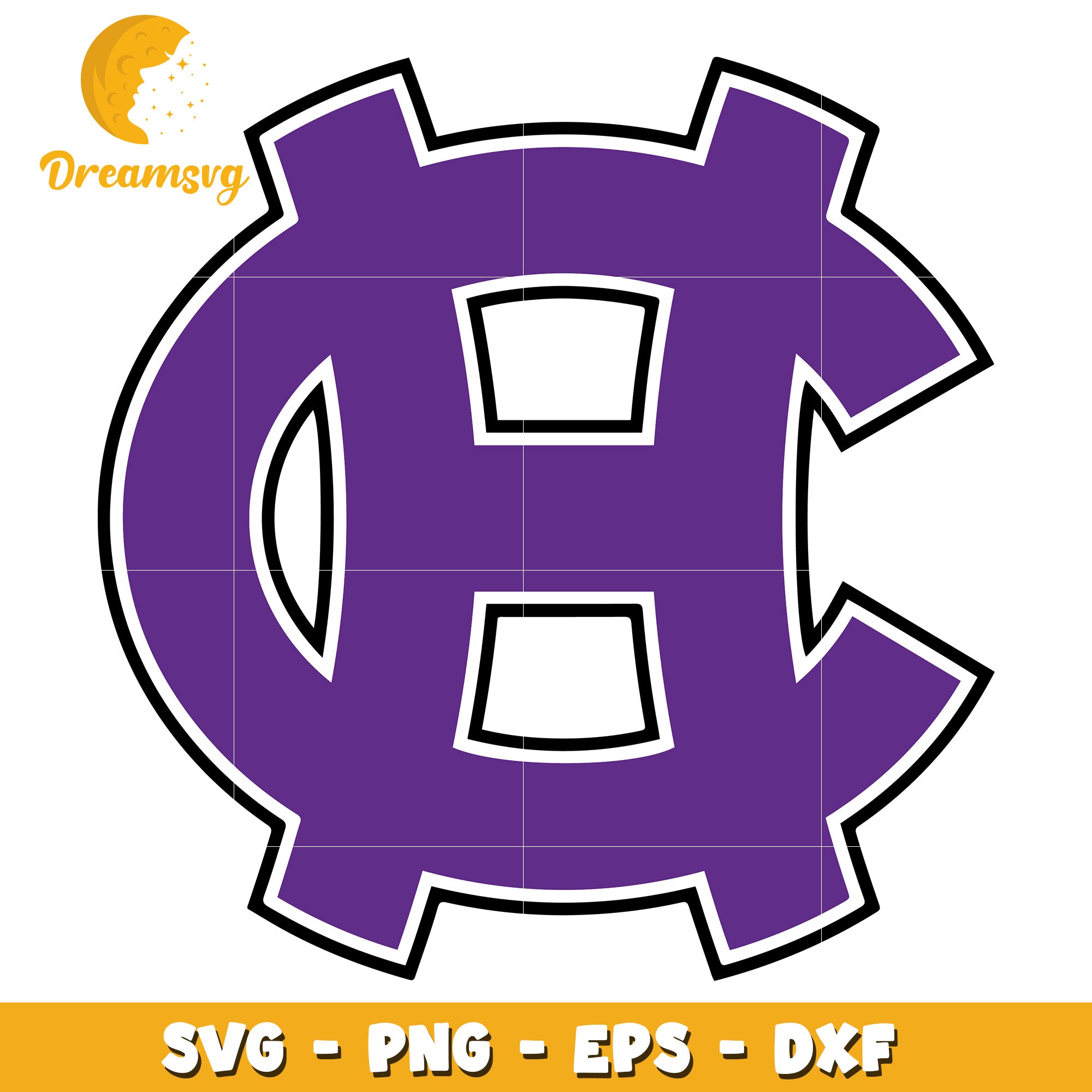 Purple HC Monogram SVG Cut File – DreamSVG Store