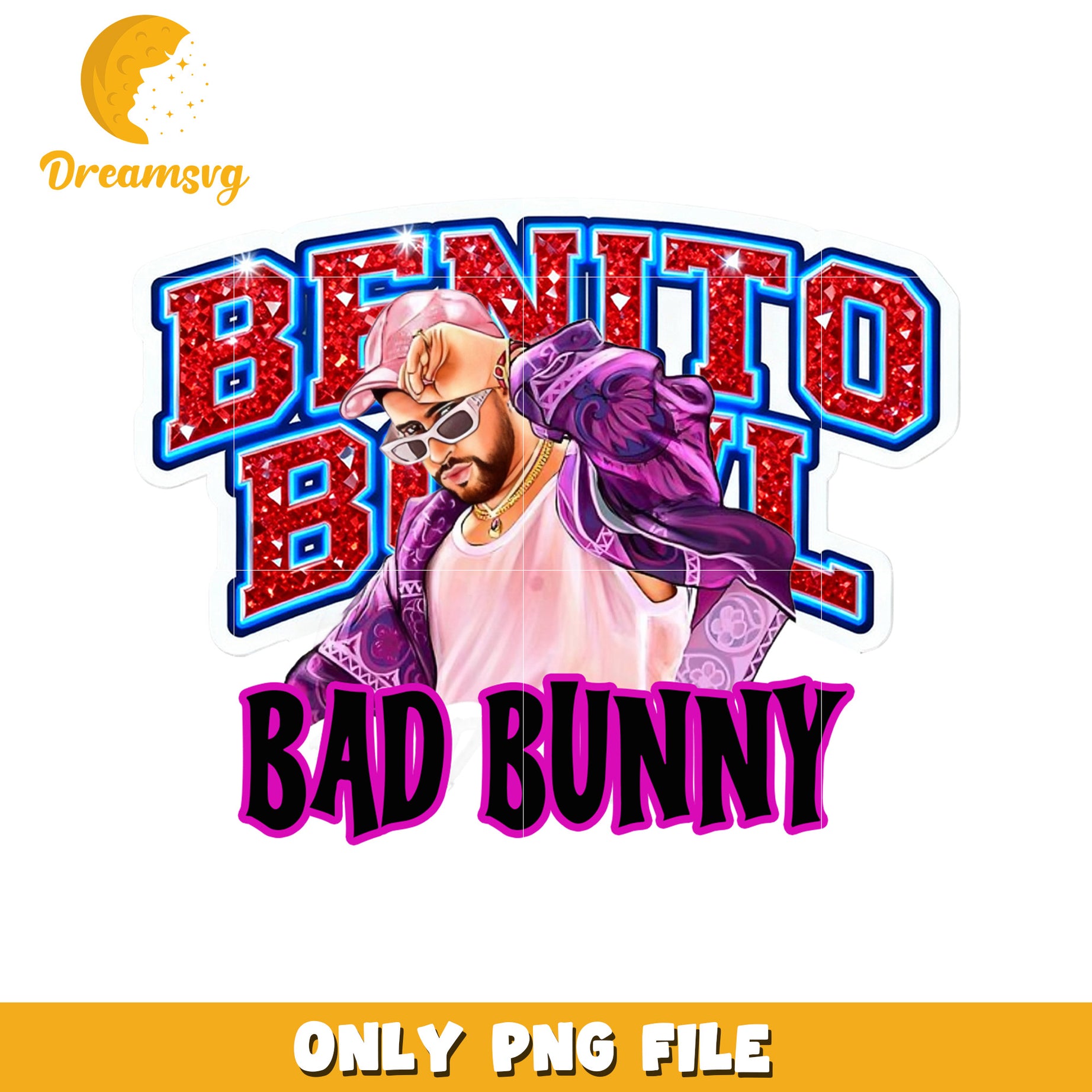 Purple bad bunny png, bad bunny 2026 png, benito fan art png – DreamSVG ...