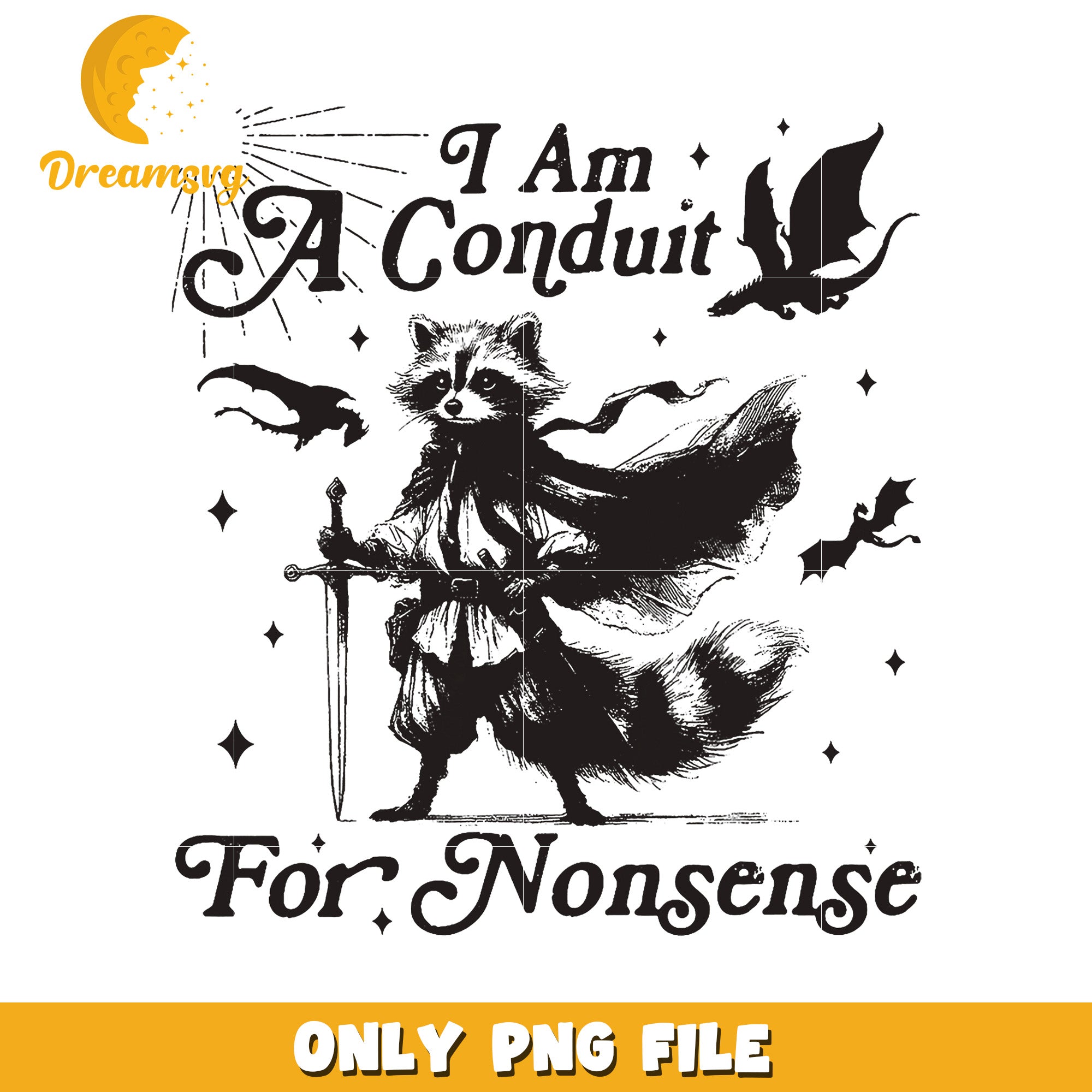 Raccoon Conduit for Nonsense PNG – DreamSVG Store