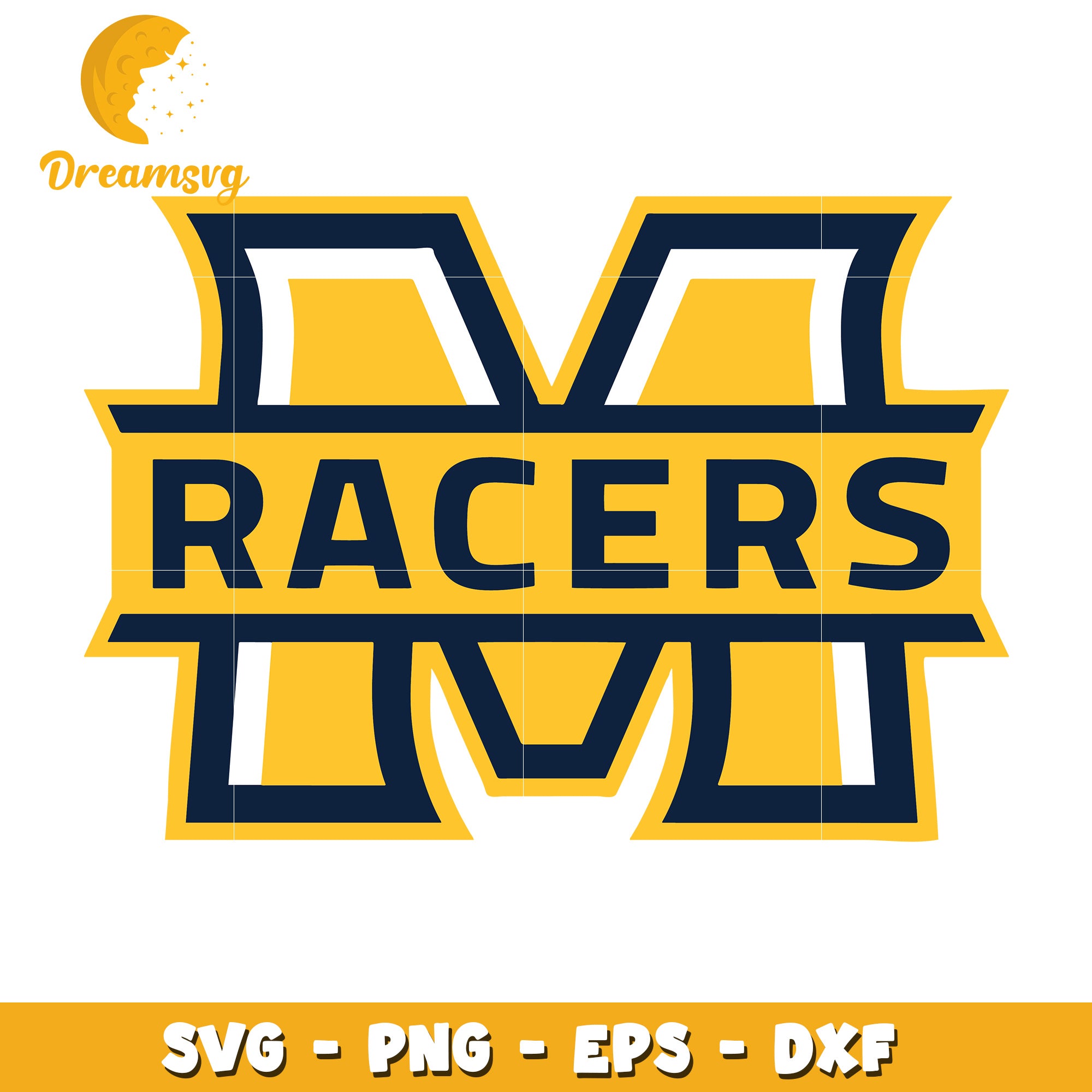 Racers M Logo SVG PNG EPS DXF – DreamSVG Store