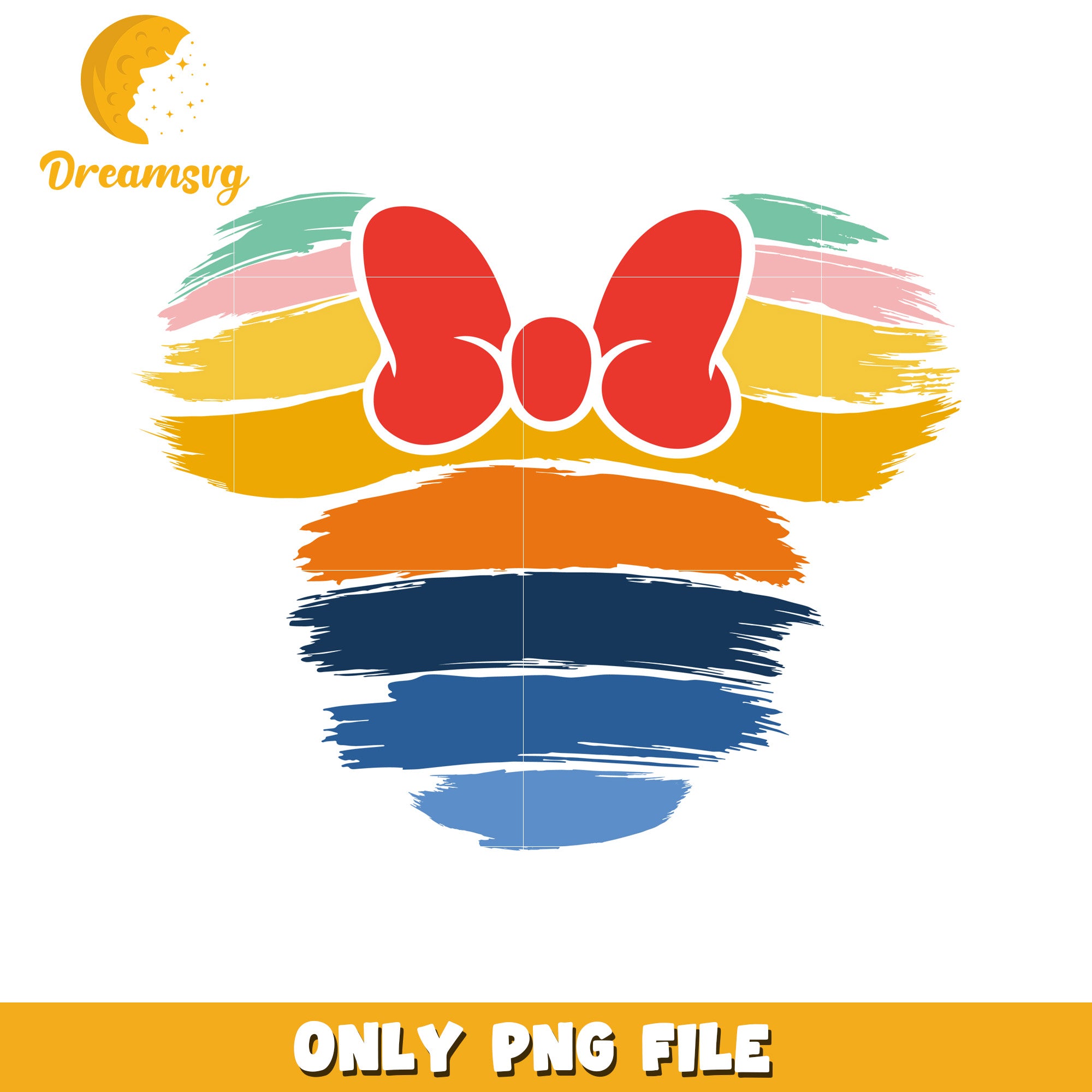 Rainbow Minnie Mouse PNG – DreamSVG Store