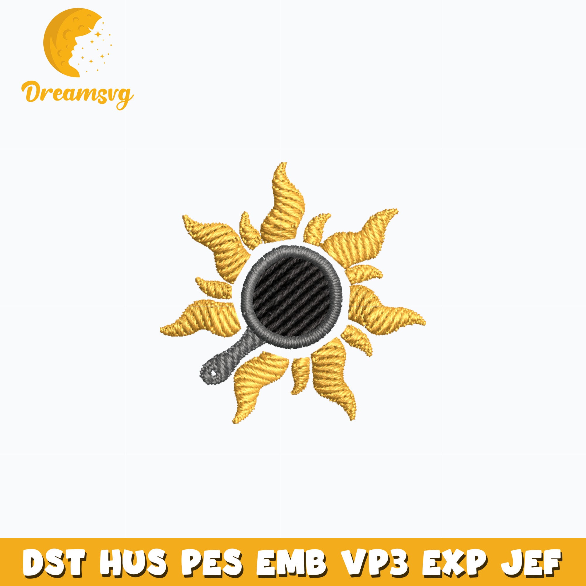 Rapunzel sun embroidery design – DreamSVG Store