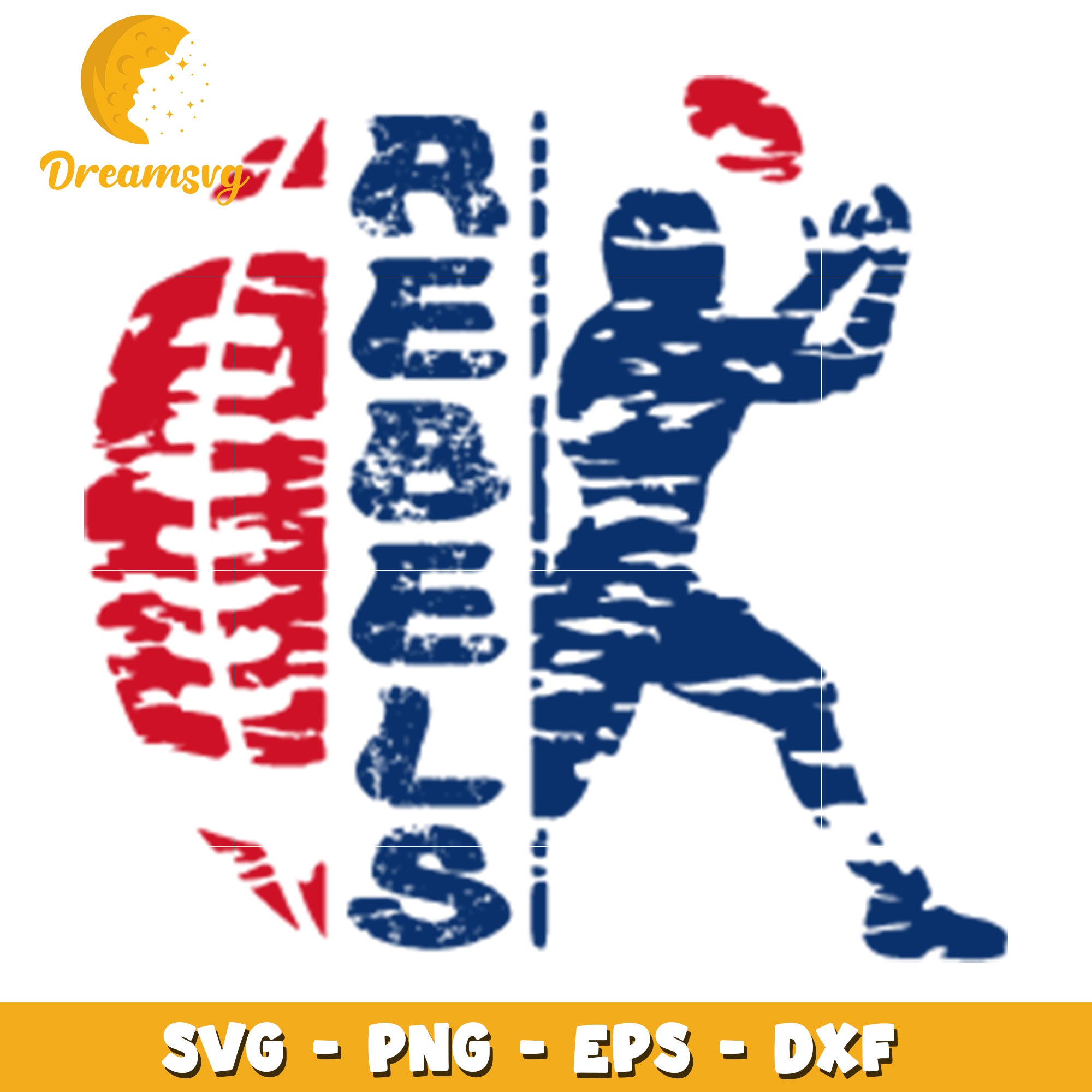 Rebels Football Player SVG Design for Crafting and Printing – DreamSVG ...