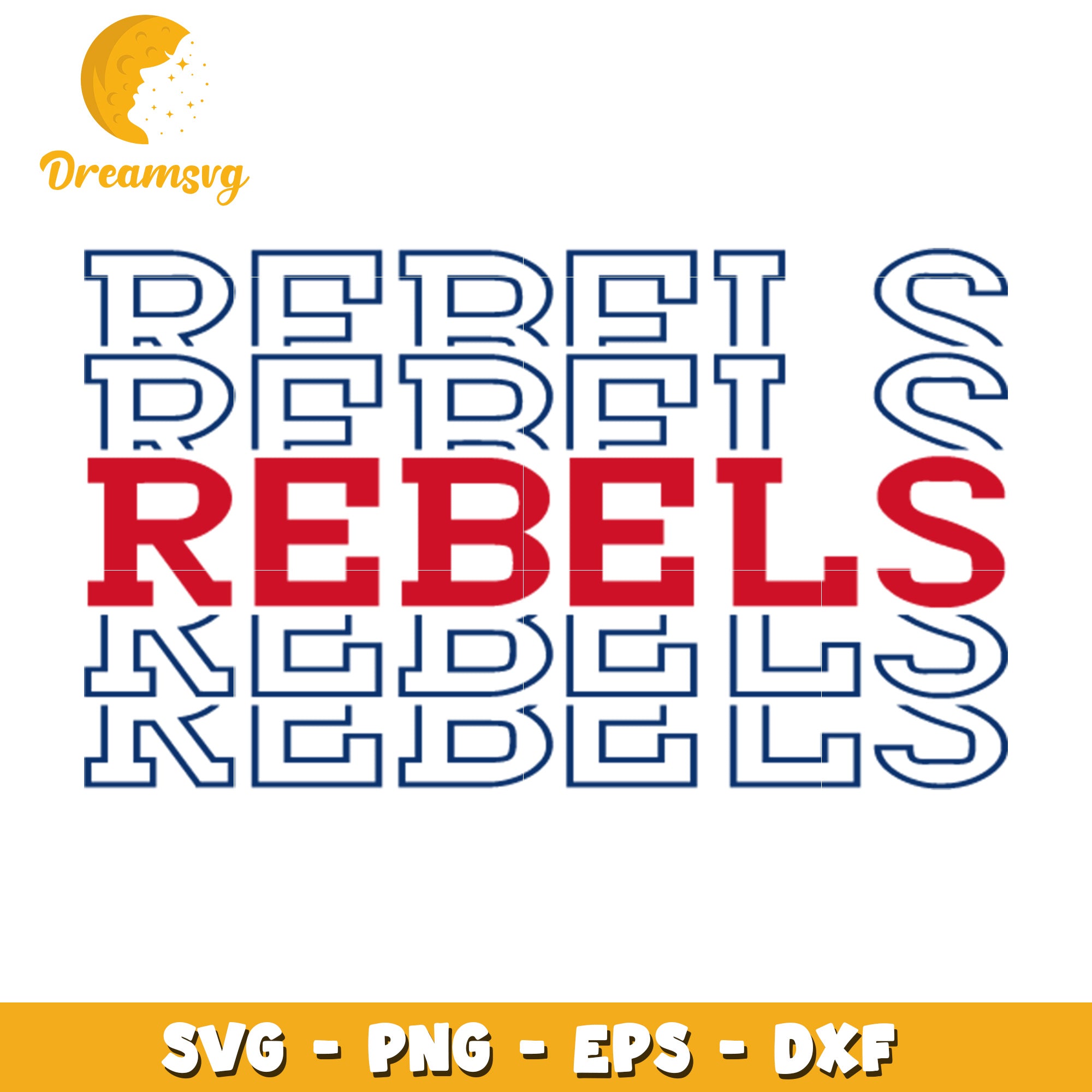 Rebels Word Art SVG File for Creative Craft Projects – DreamSVG Store