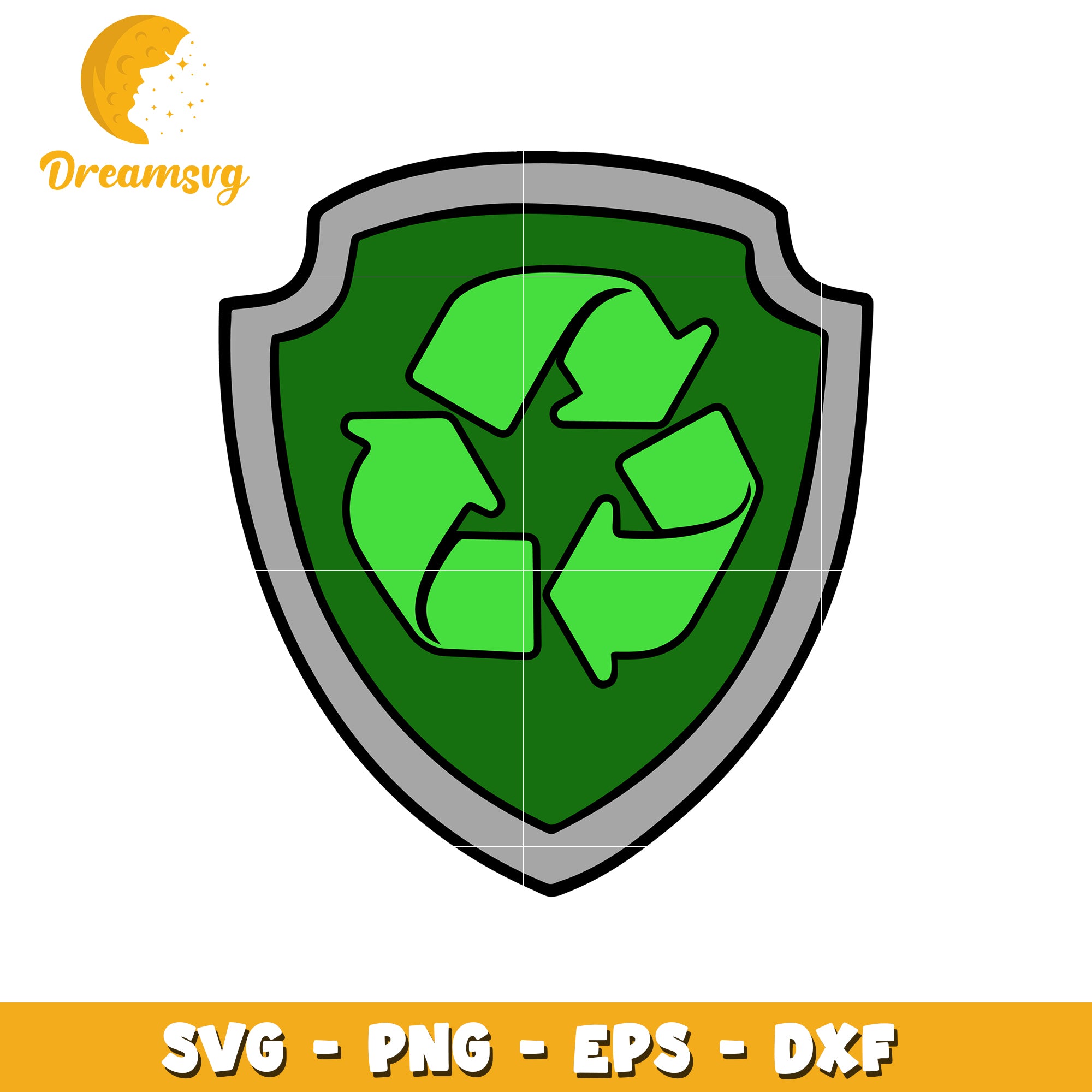 Recycle Shield SVG PNG EPS DXF Cut File – DreamSVG Store