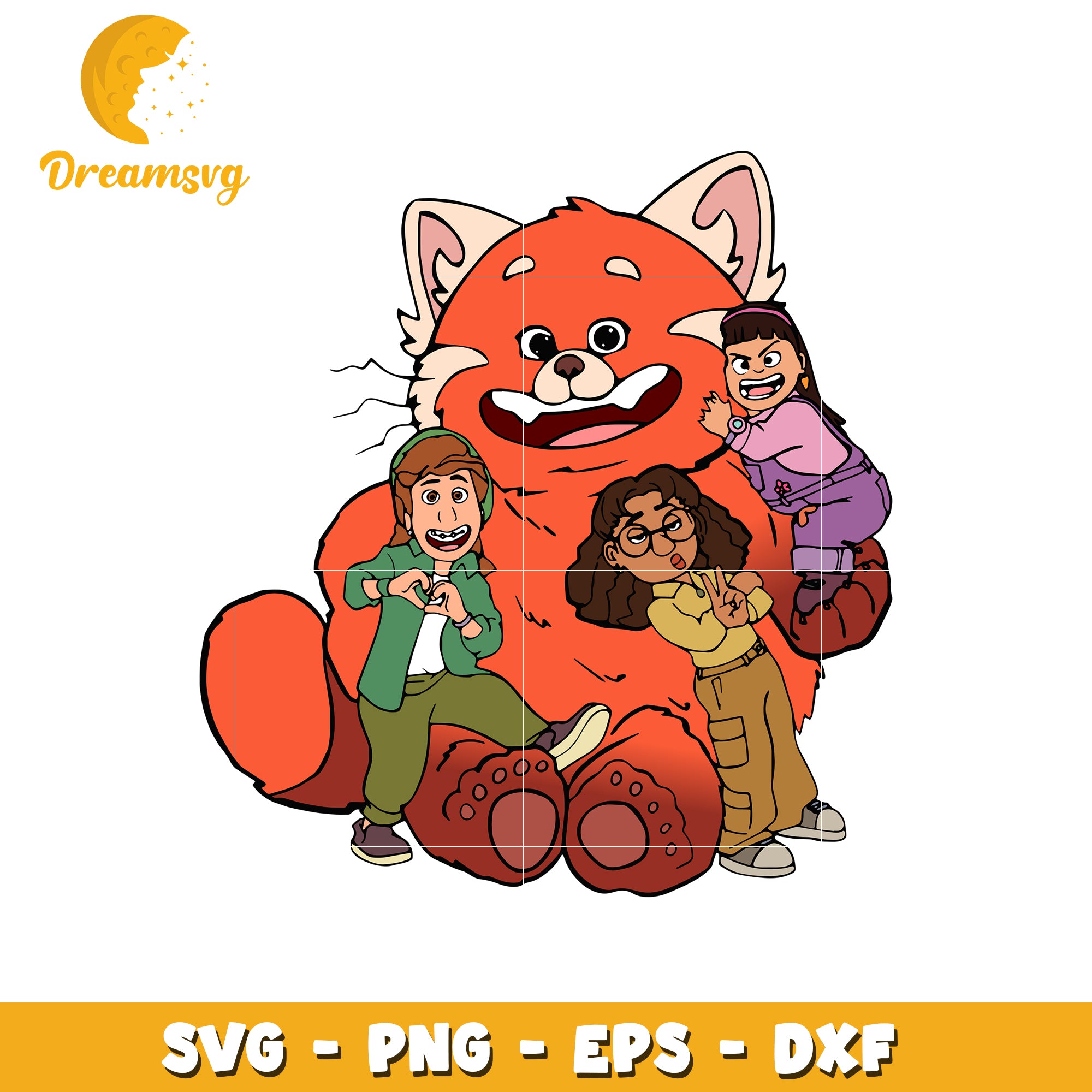 Red Panda Girls SVG Cut File – DreamSVG Store