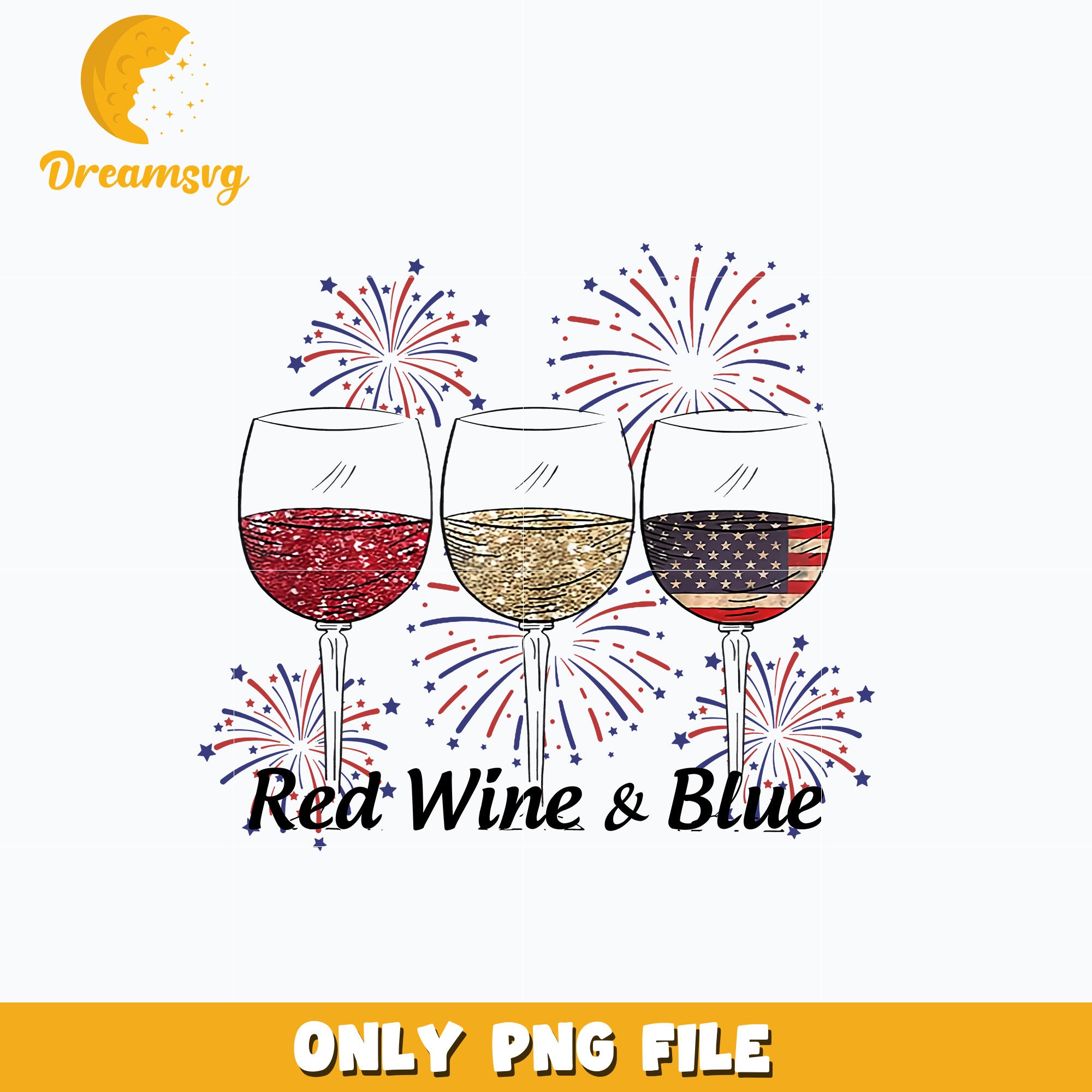 Red Wine & Blue 4th Of July Png – DreamSVG Store